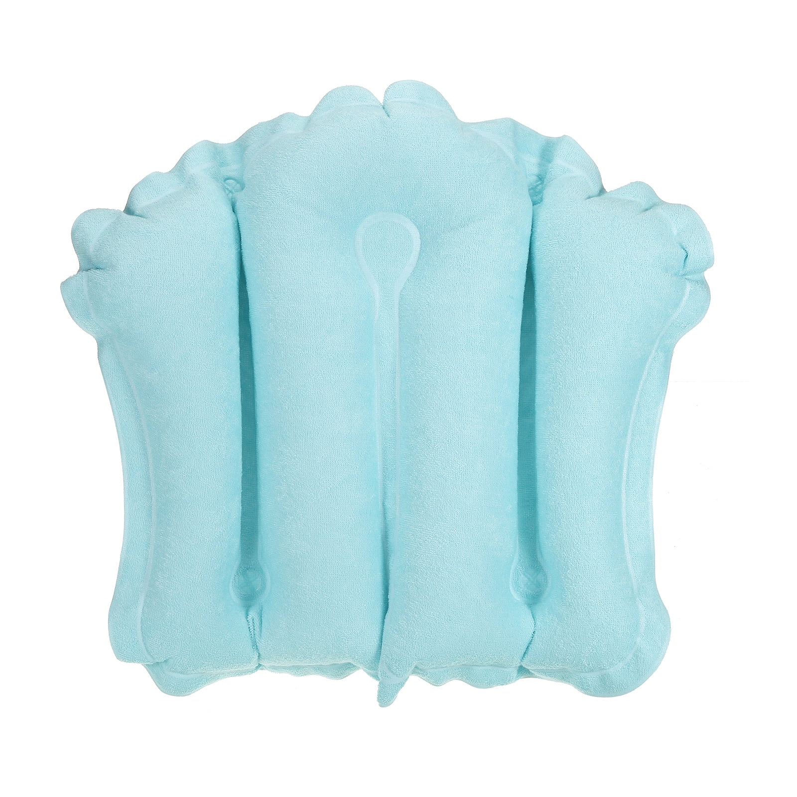 Uxcell Inflatable Bath Pillow with Suction Cups, Terry Cloth Covered ...