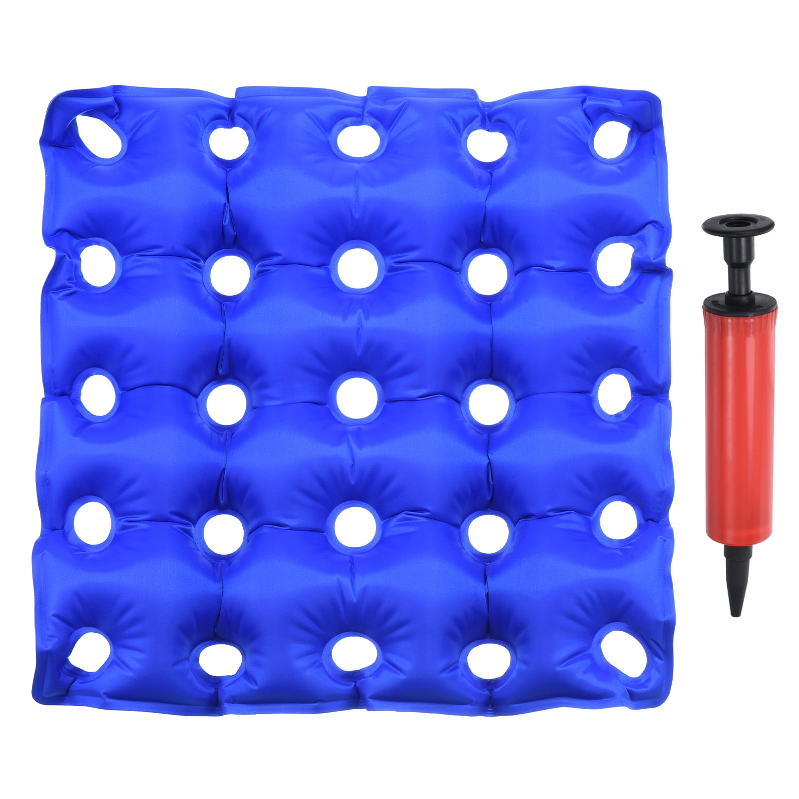 Uxcell Inflatable Seat Cushion, Portable Chair Cushion with Pump, Blue ...