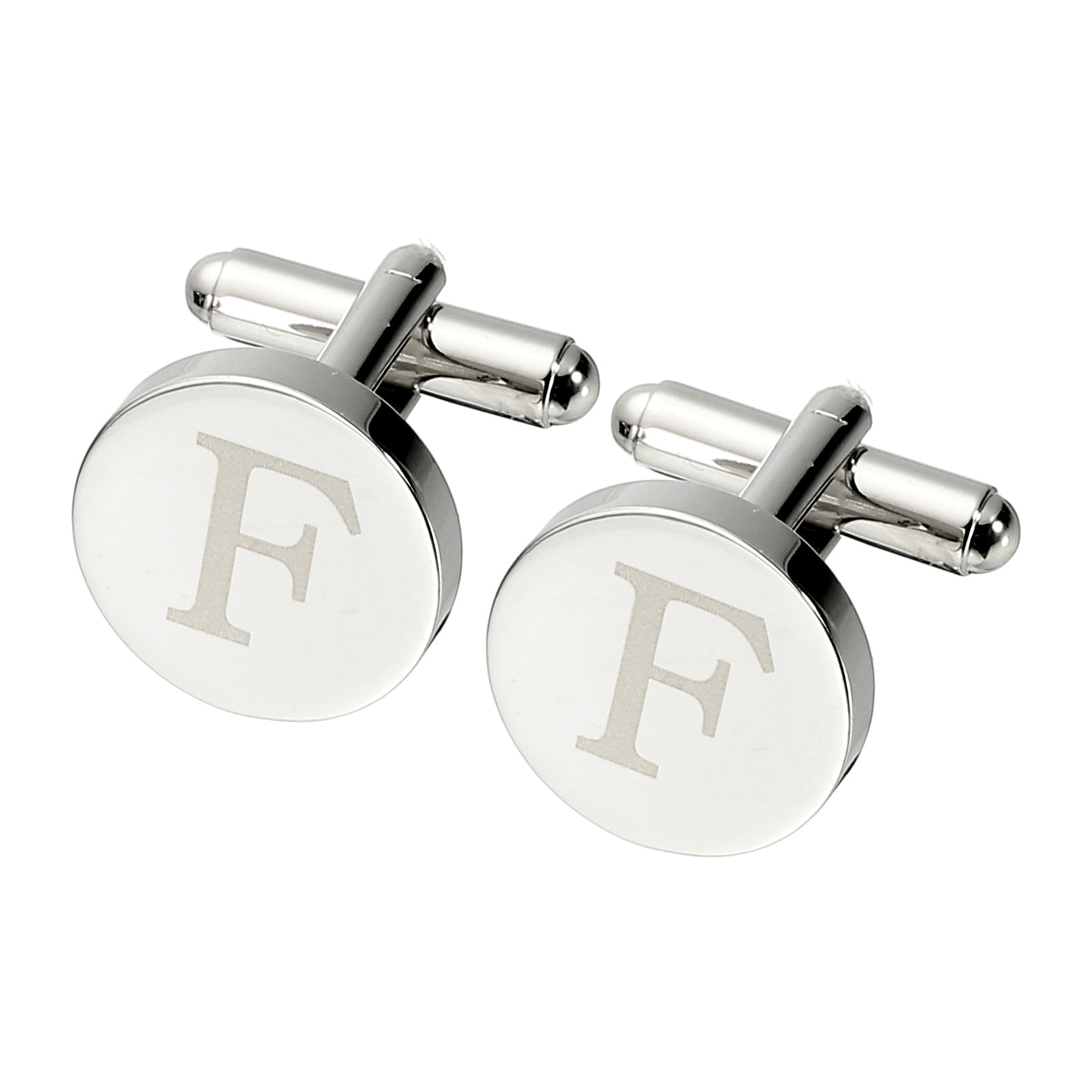 Uxcell Initial Cufflinks, Classic Alphabet Letter F Copper Round Men ...