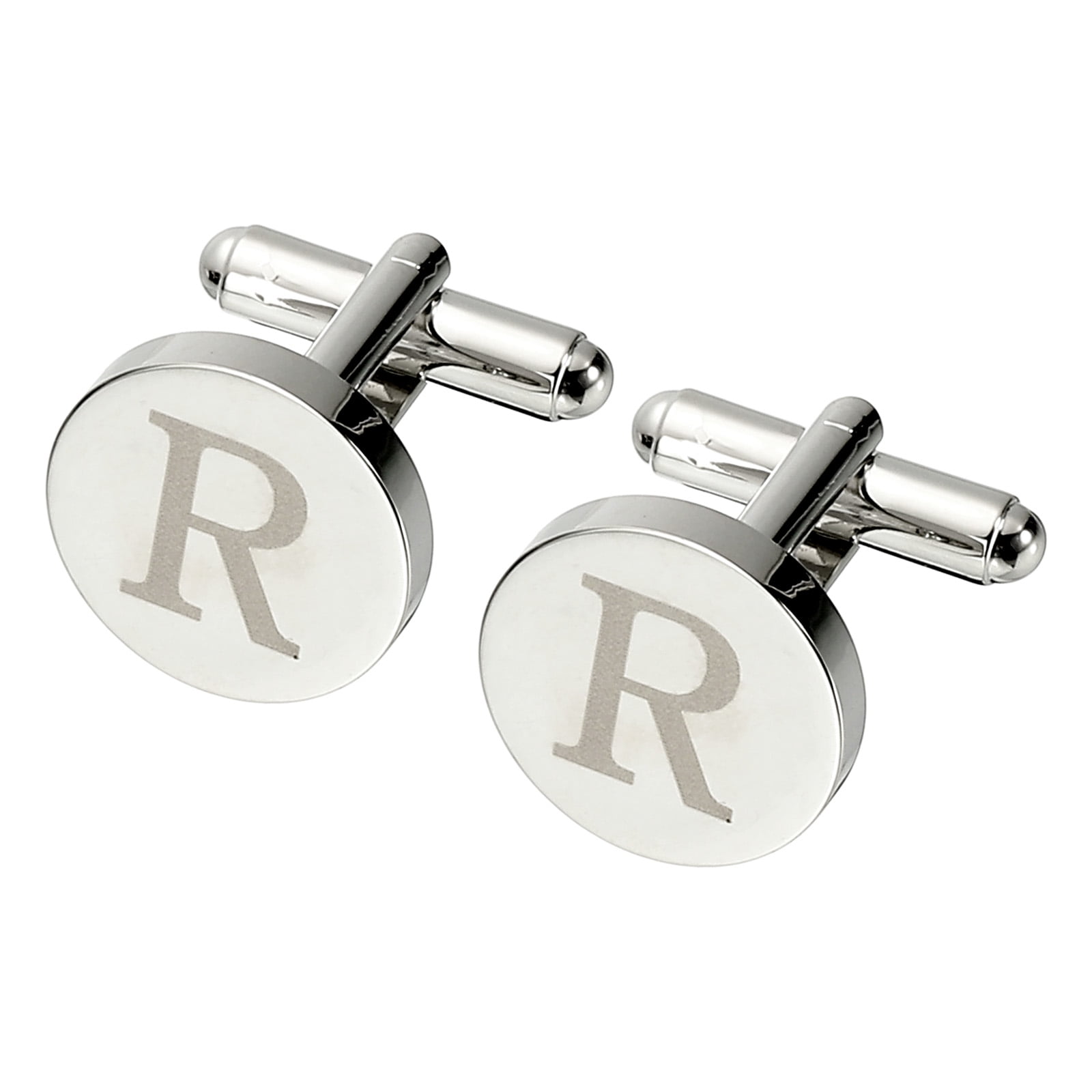 Uxcell Initial Cufflinks, Classic Alphabet Letter R Copper Round Men ...