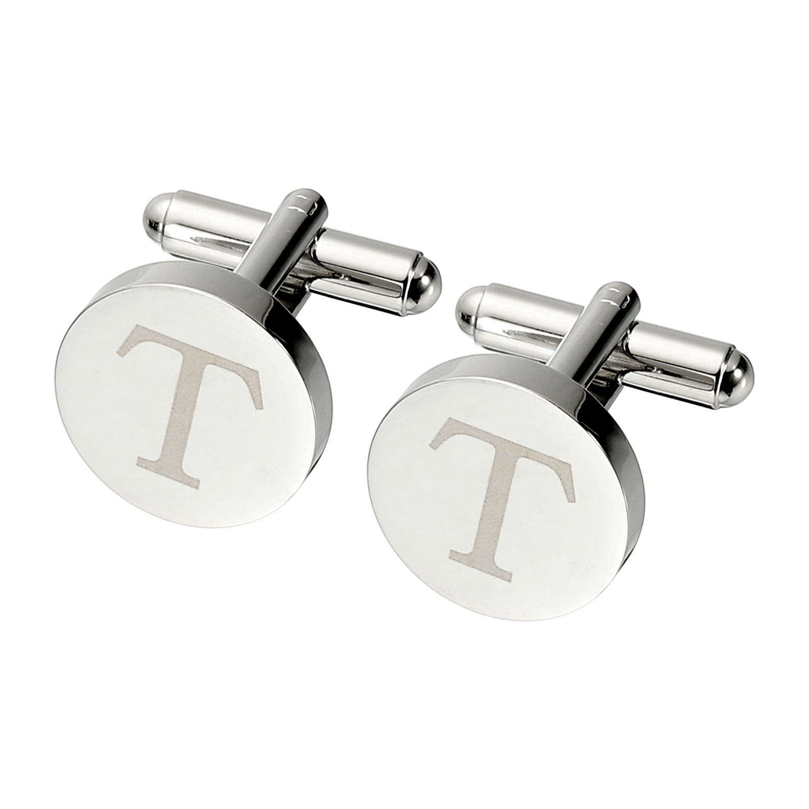 Uxcell Initial Cufflinks, Classic Alphabet Letter T Copper Round Men ...
