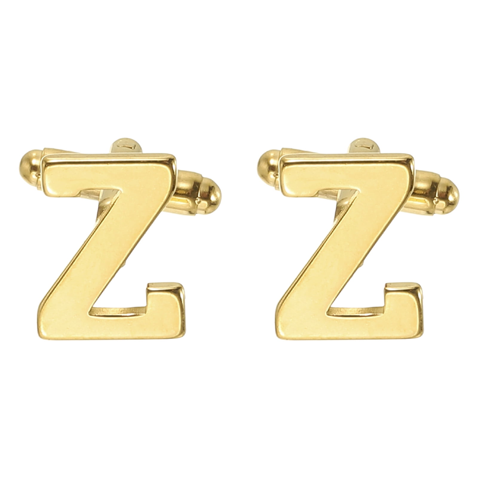 Uxcell Initial Cufflinks, Classic Alphabet Letter Z Stainless Steel Men ...