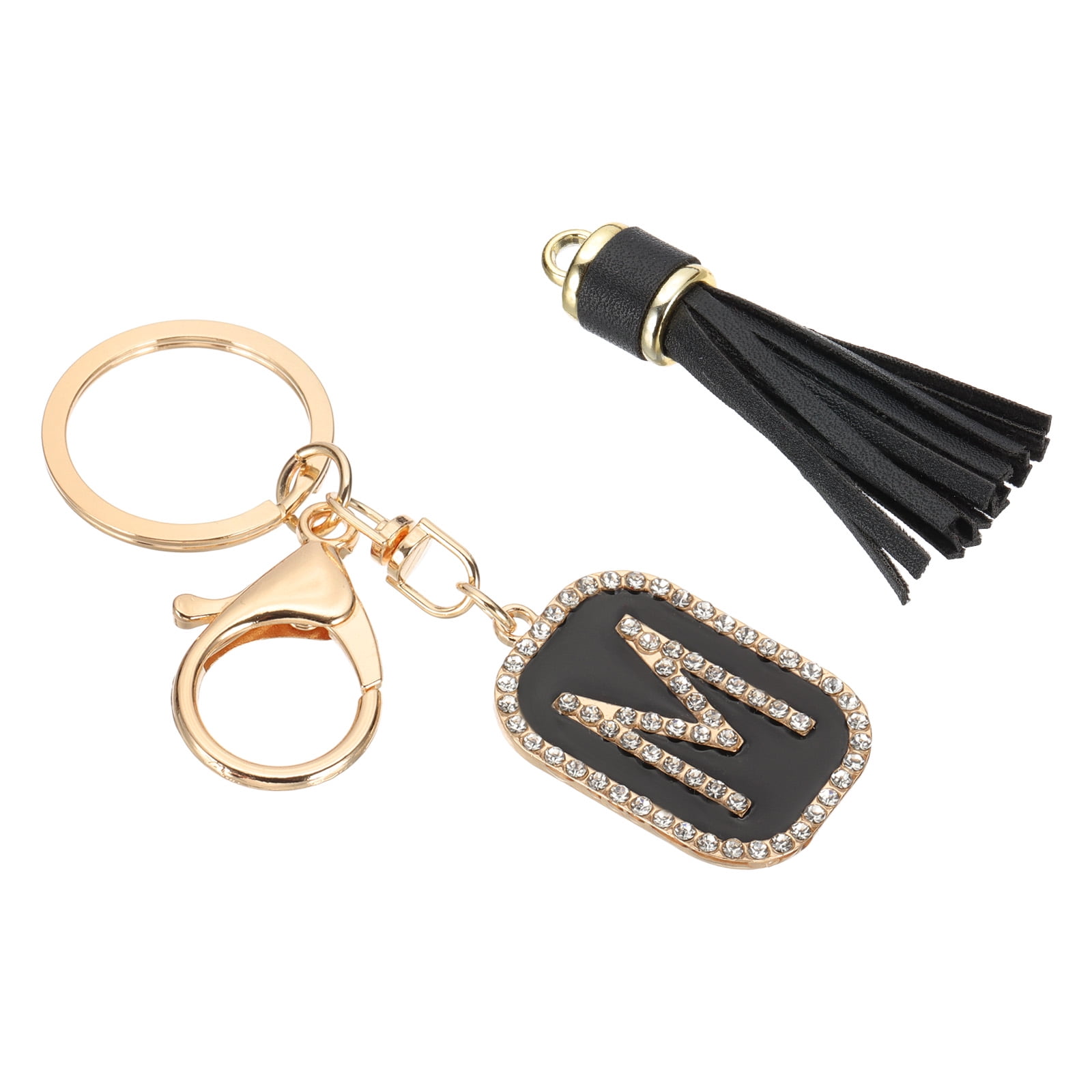 Uxcell Initial Letter Key Chain, Cubic Zirconia Crystal Alphabet ...