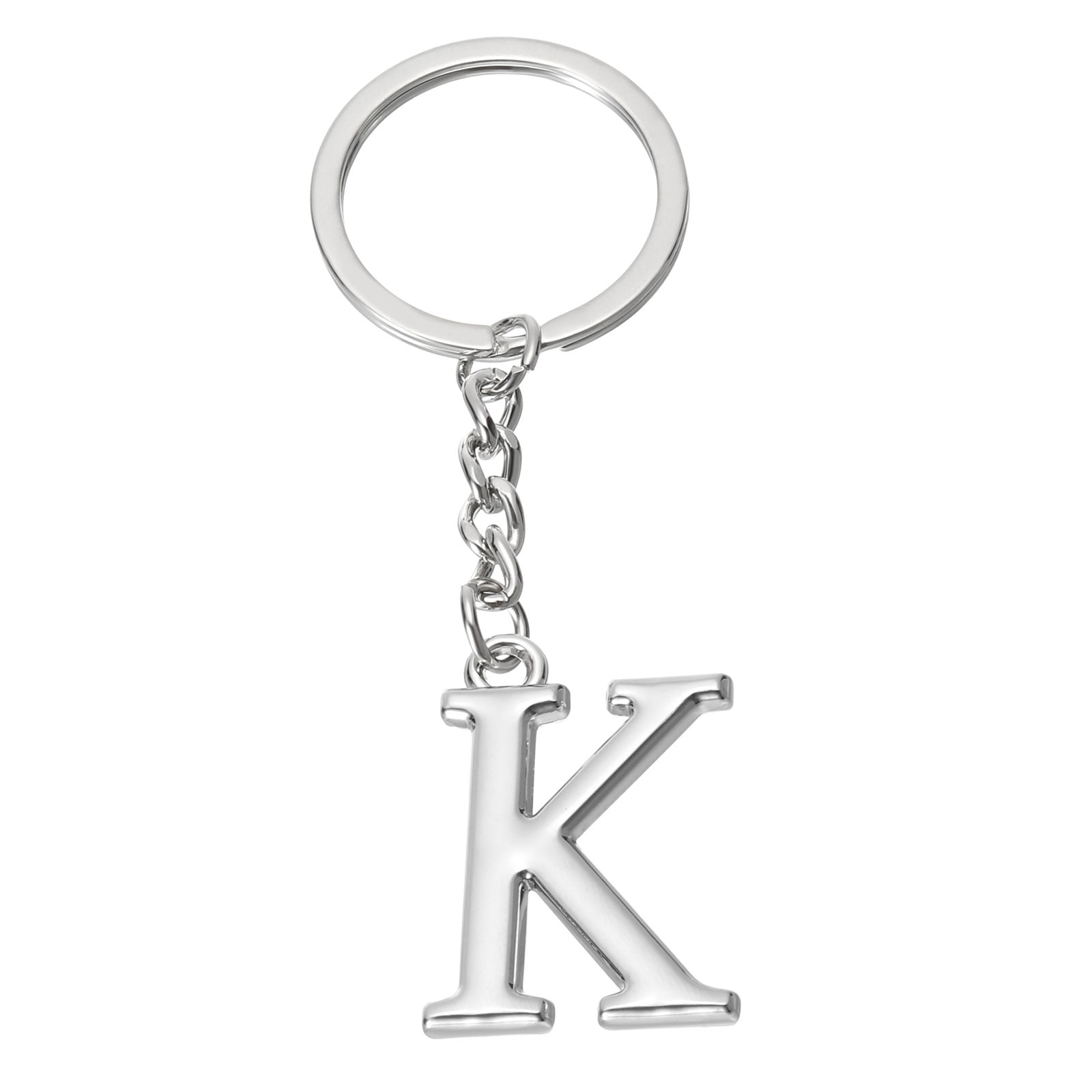 Uxcell Initial Letter Key Chain Letter K Key Chain Pendant Key Ring Bag ...