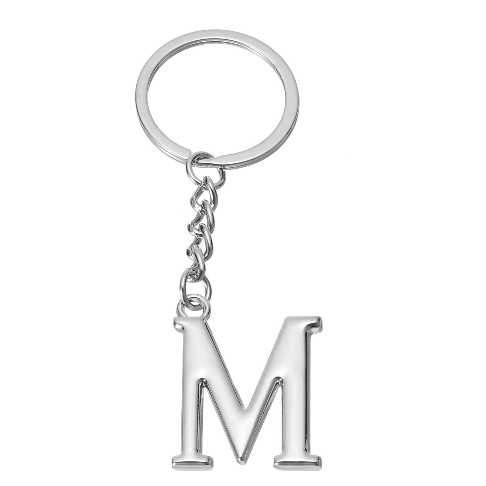 Uxcell Initial Letter Key Chain Letter M Key Chain Pendant Key Ring Bag ...