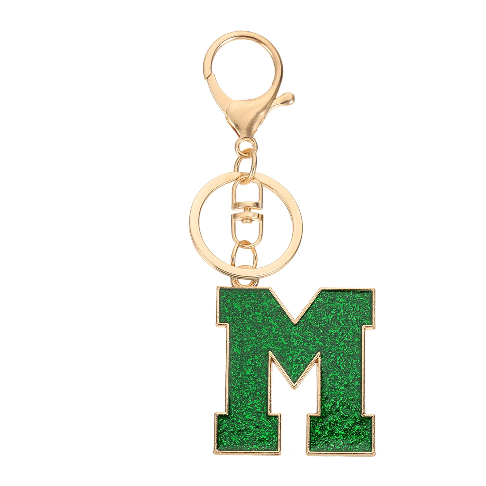 Uxcell Initial Letter Keychain, A-Z Alphabet Keyring Letter M Metal Key ...
