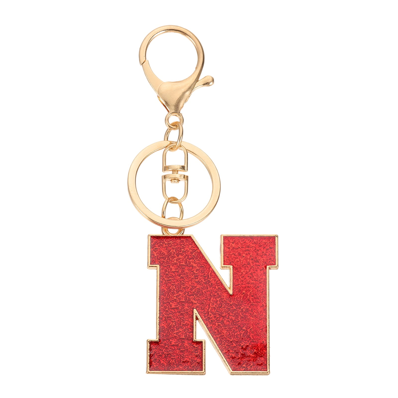 Uxcell Initial Letter Keychain, A-Z Alphabet Keyring Letter N Metal Key ...