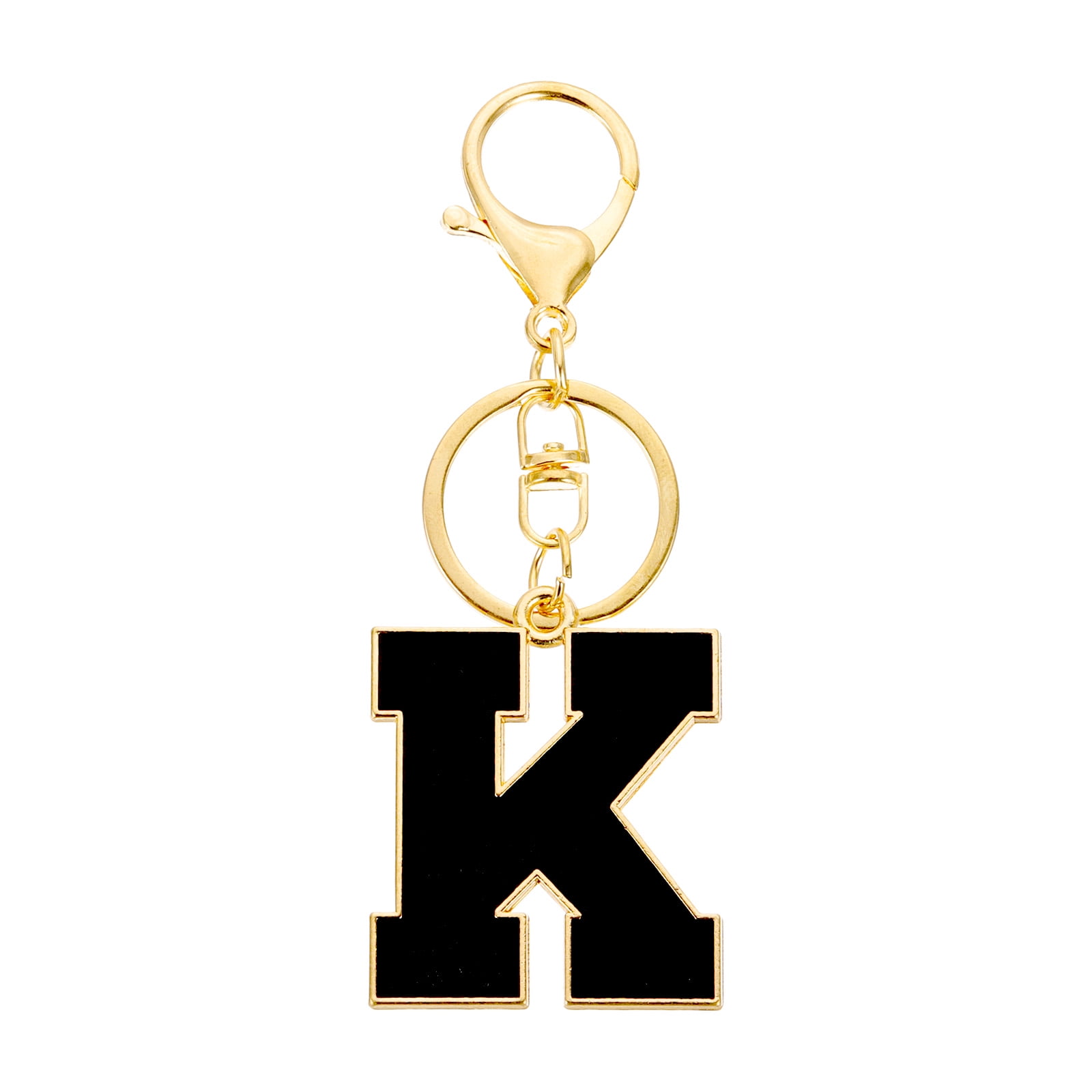 Uxcell Initial Letter Keychain, Black A-Z Alphabet Keyring A-Z Letter ...