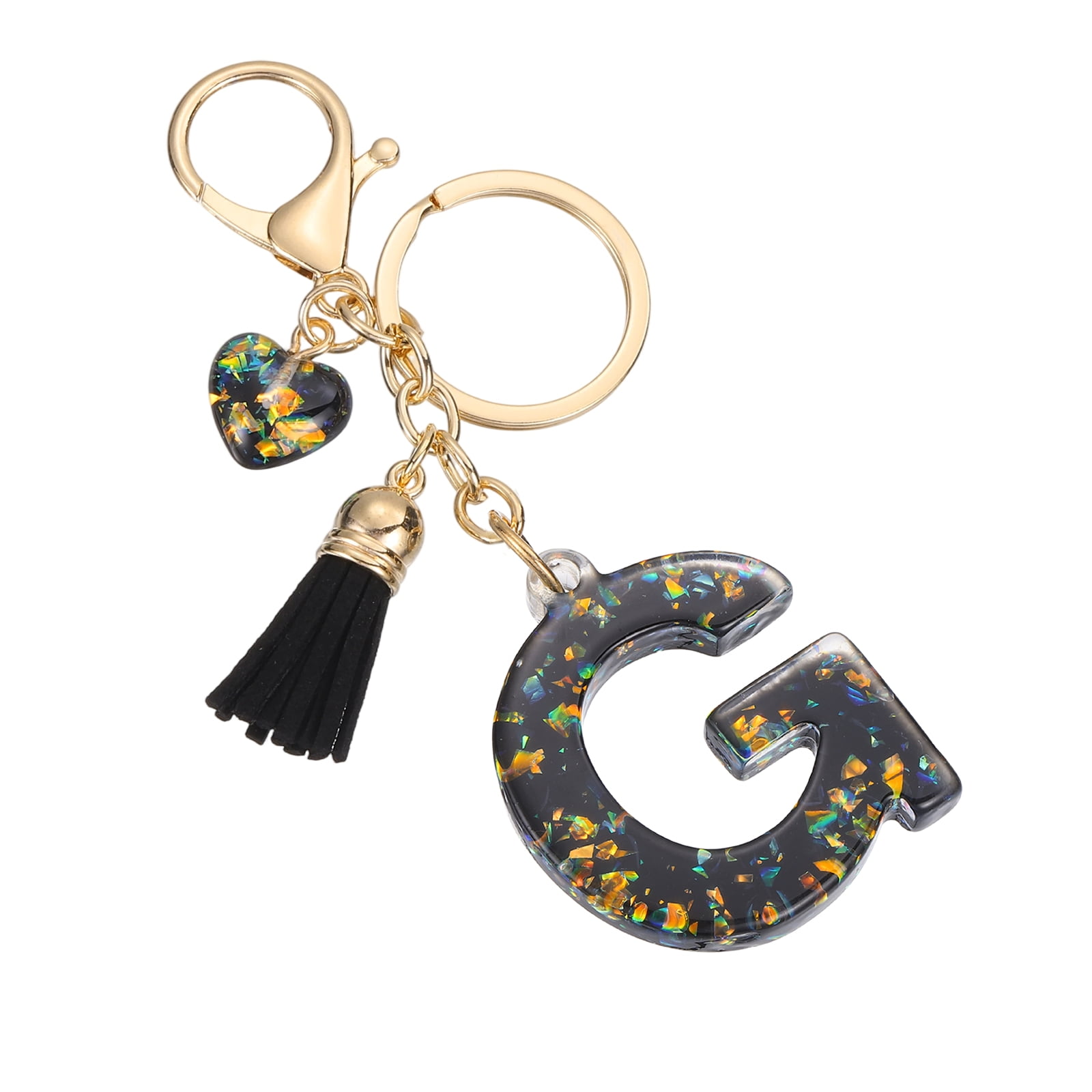 Uxcell Initial Letter Keychain, Cute Letter-G Keychains Women Sparkly ...