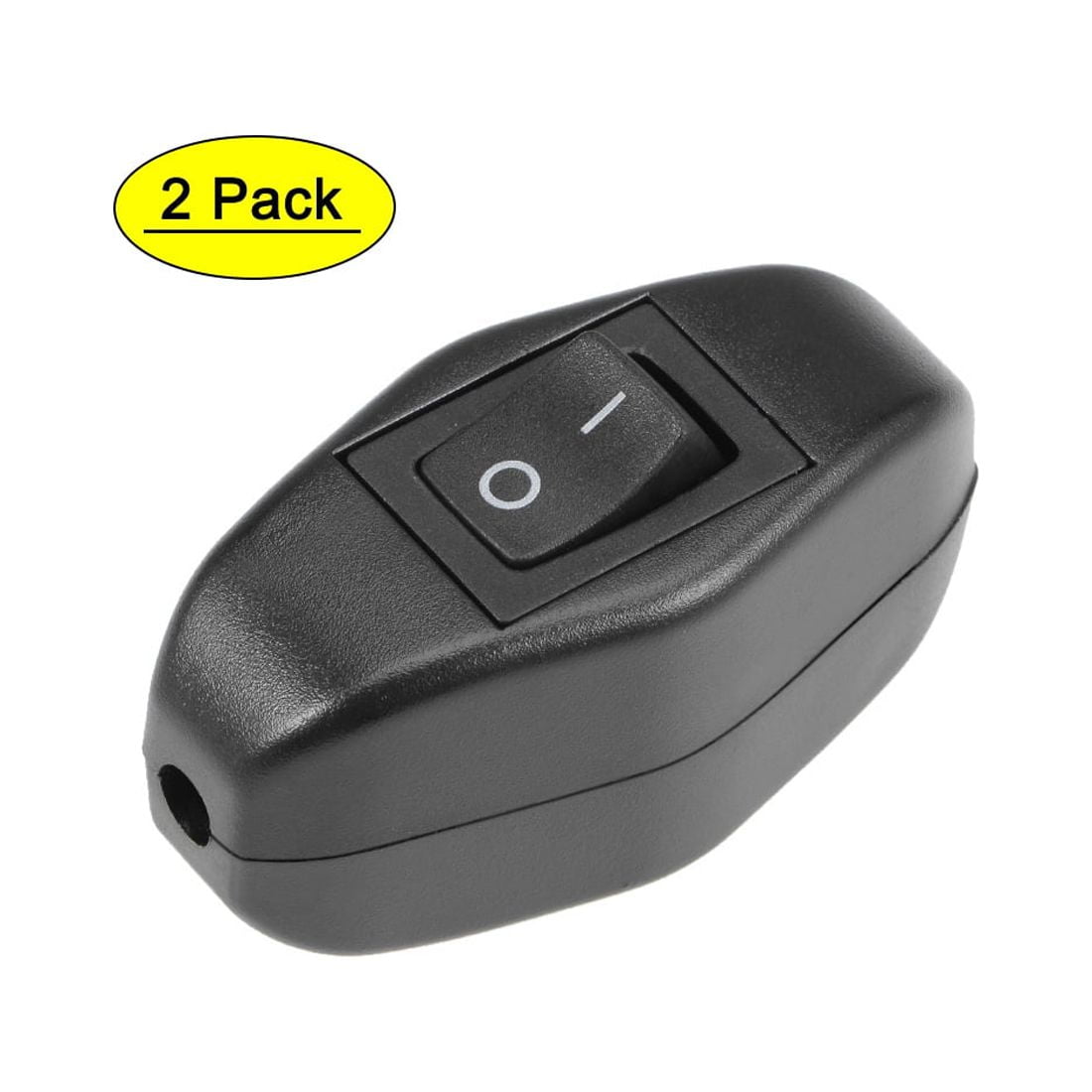 Uxcell Inline Cord Switch AC 250V 6A SPST On Off Feed-Through Rocker ...