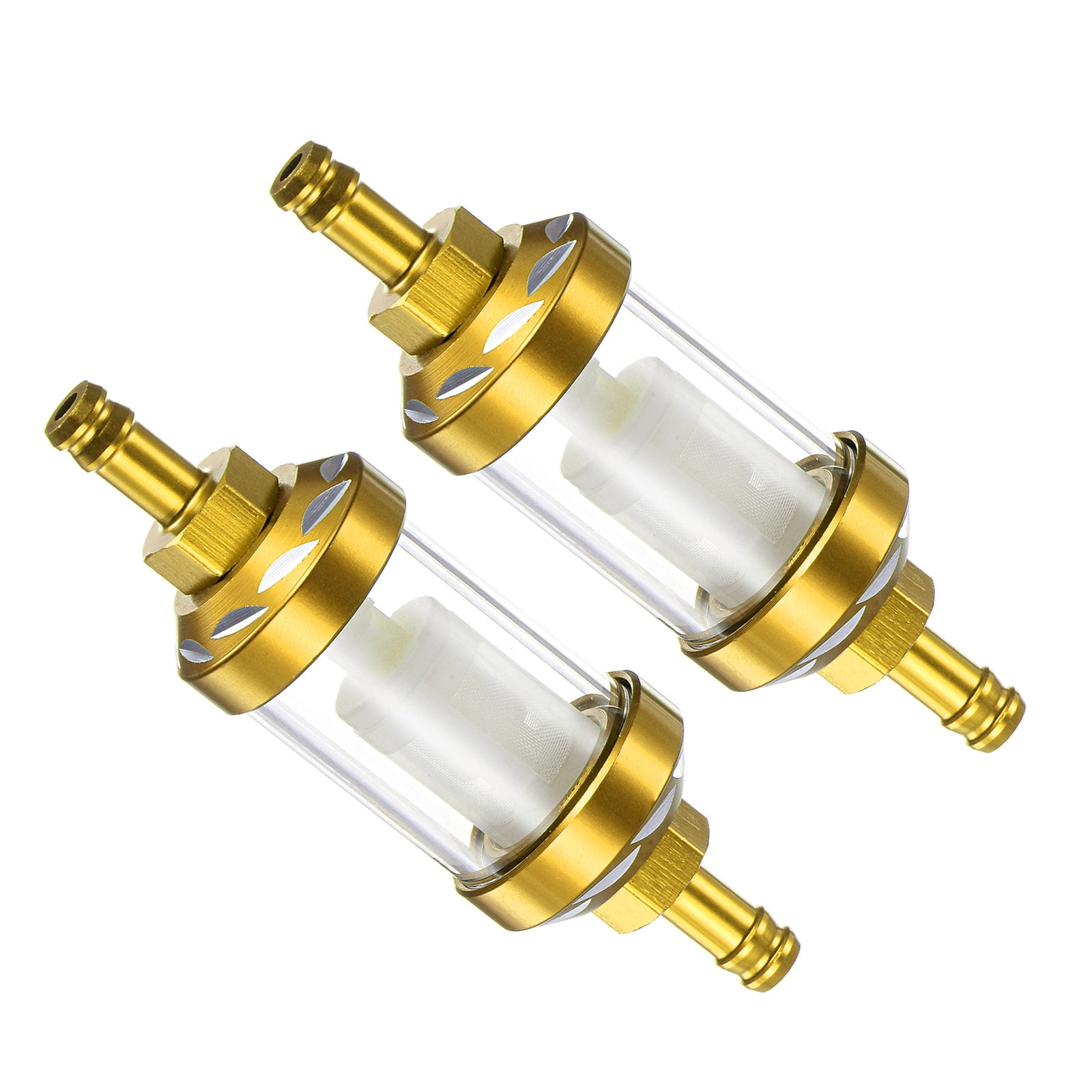 Uxcell Inline Petrol Fuel Gasoline Oil Filter with Brass Filter Element ...