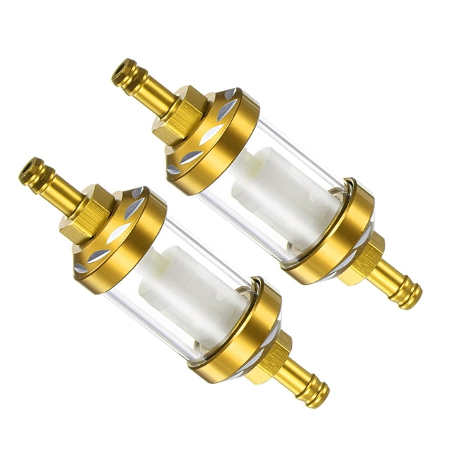 Uxcell Inline Petrol Fuel Gasoline Oil Filter with Brass Filter Element ...