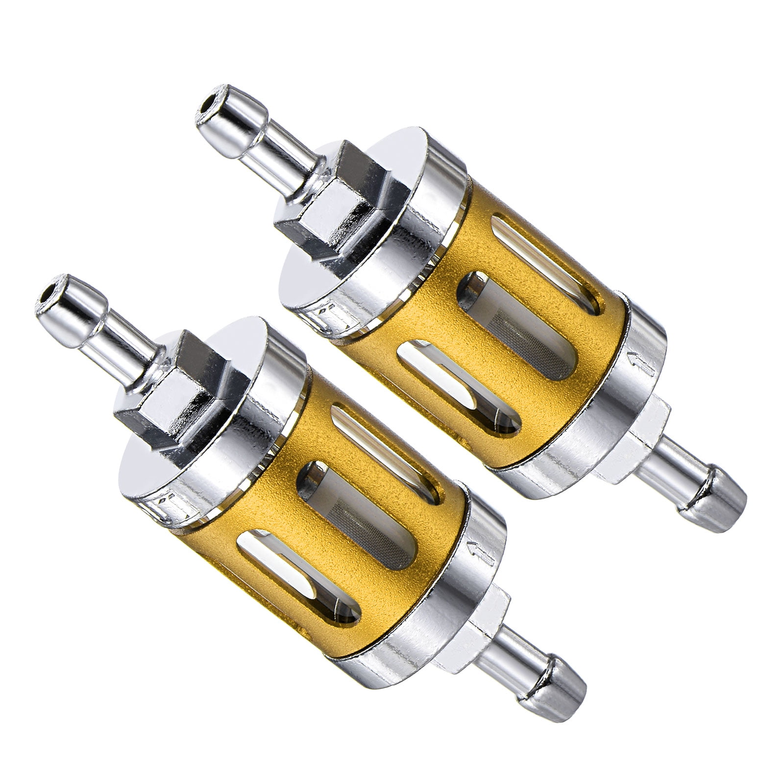 Uxcell Inline Petrol Gas Fuel Gasoline Oil Filter with Brass Filter ...