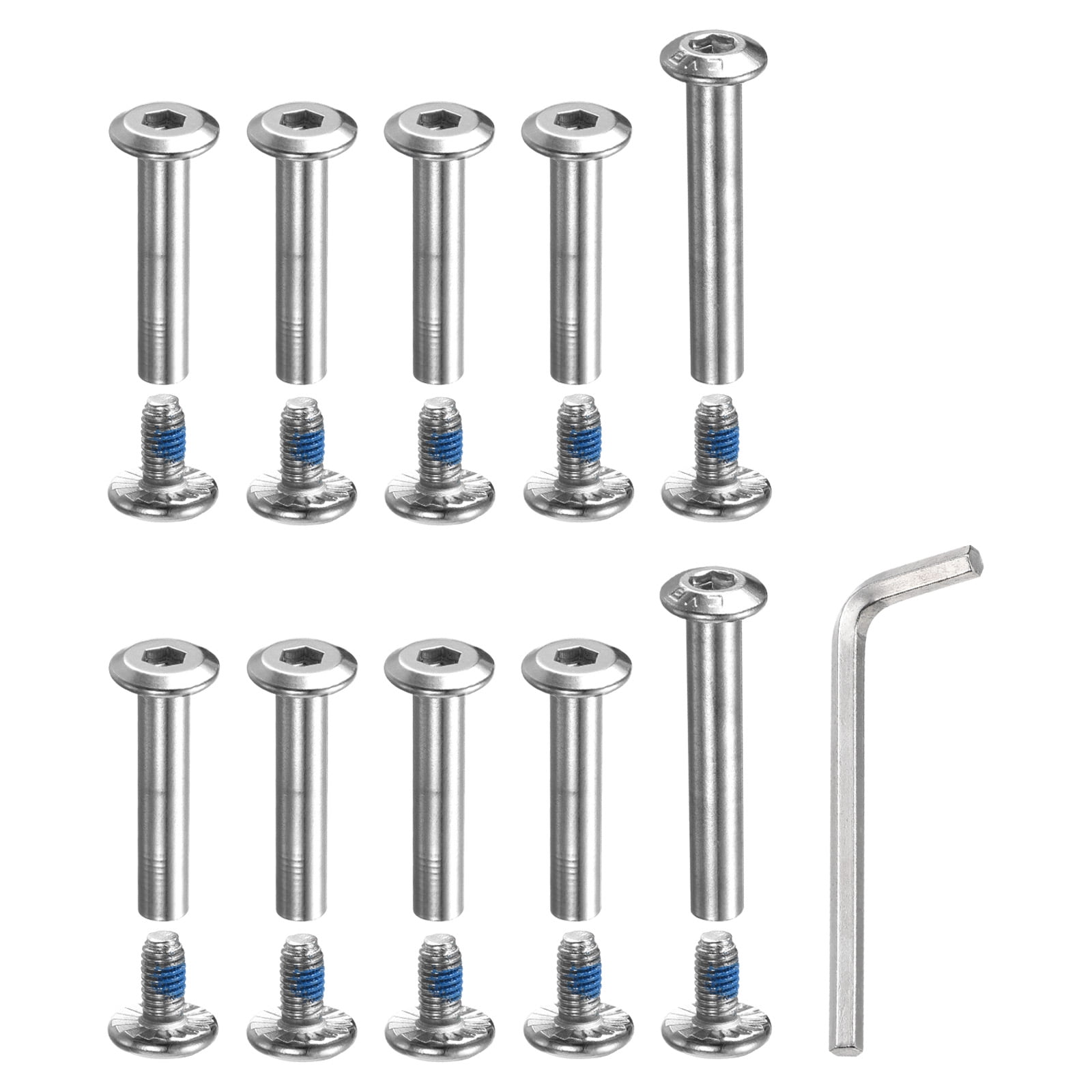 Uxcell Inline Skate Axle Screw Replacement Roller Wheel Repair Kit ...