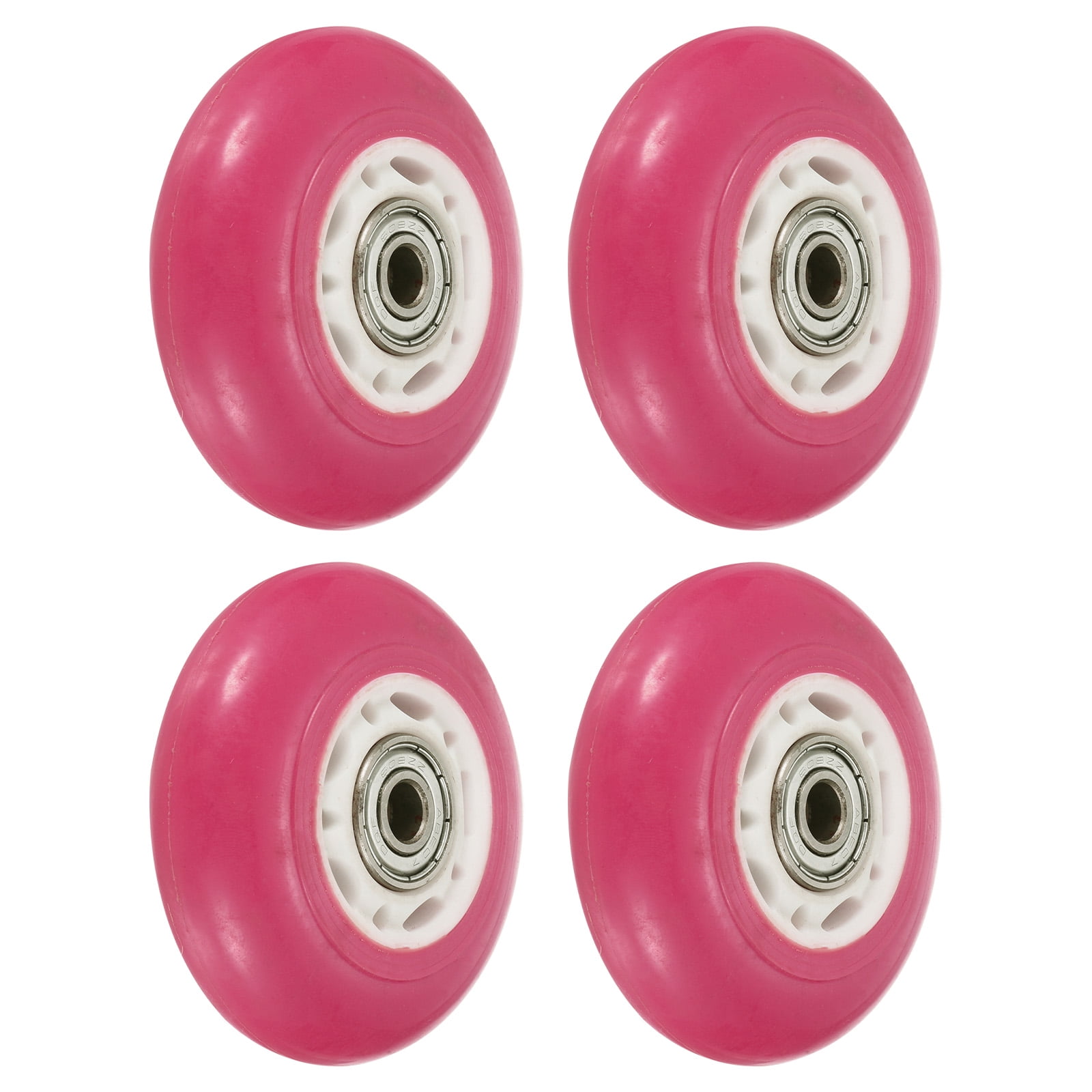 Uxcell Inline Skate Wheels with Bearings 82A Skate Replacement, Pink 4 ...
