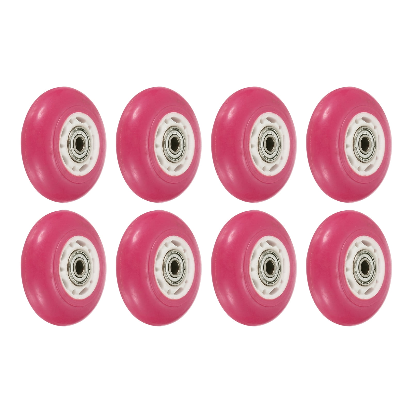 Uxcell Inline Skate Wheels with Bearings 82A Skate Replacement, Pink 8 ...