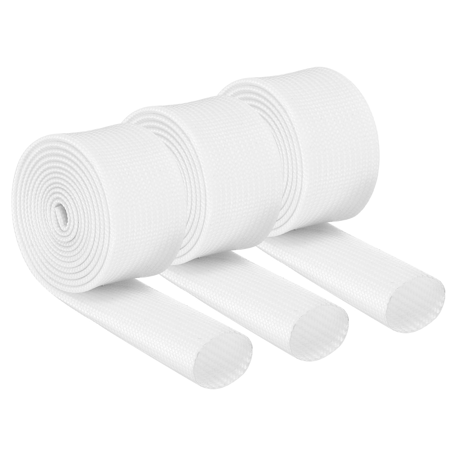 Uxcell Insulation Braided Cable Sleeve High Temp Silicone Fiberglass ...
