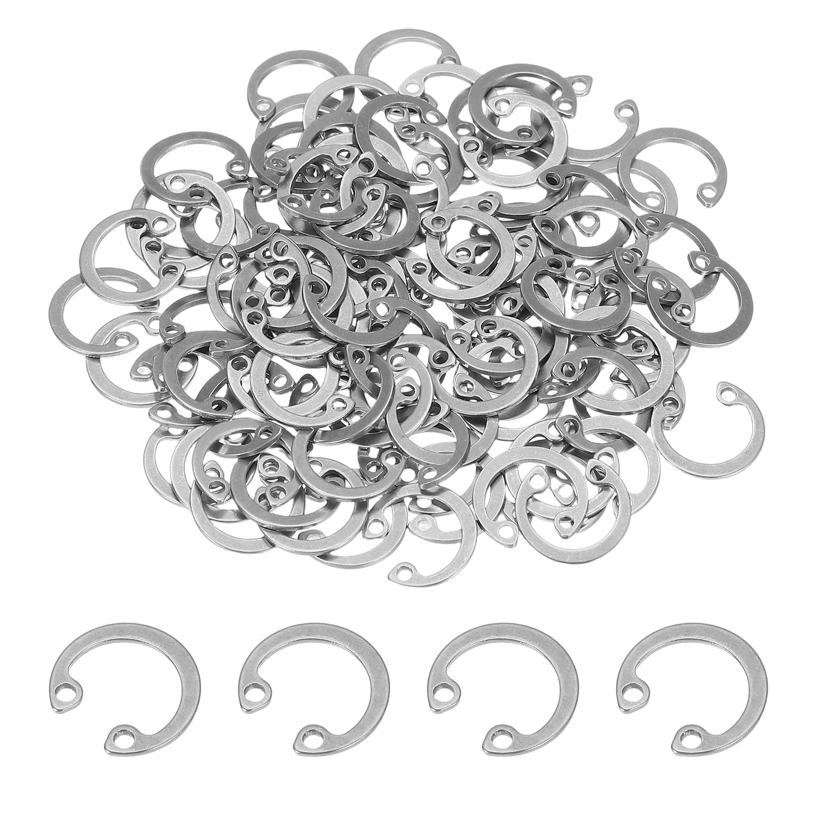 Uxcell Internal Retaining Rings, E-Clip Snap Ring Stainless Steel ...