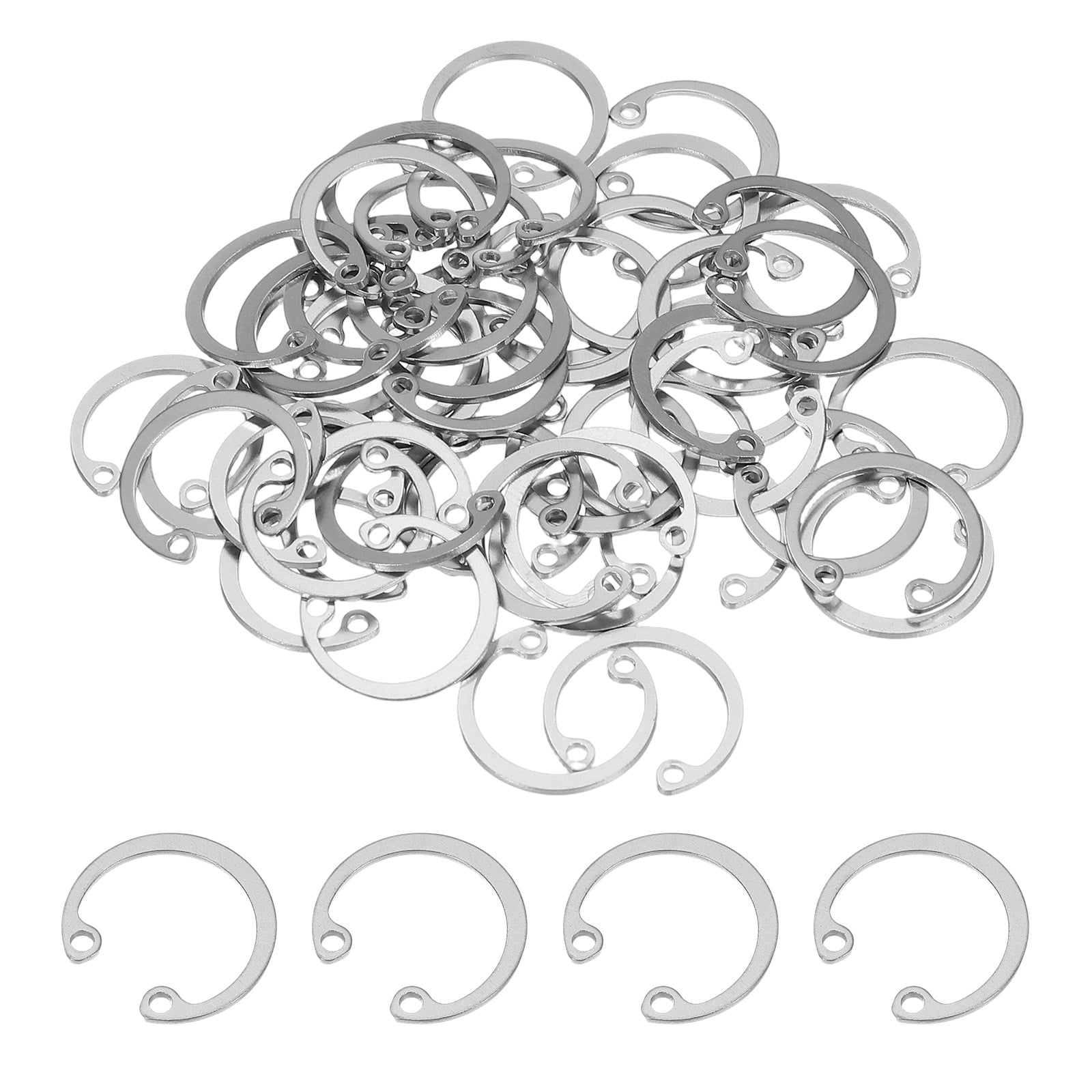 Uxcell Internal Retaining Rings, E-Clip Snap Ring Stainless Steel ...