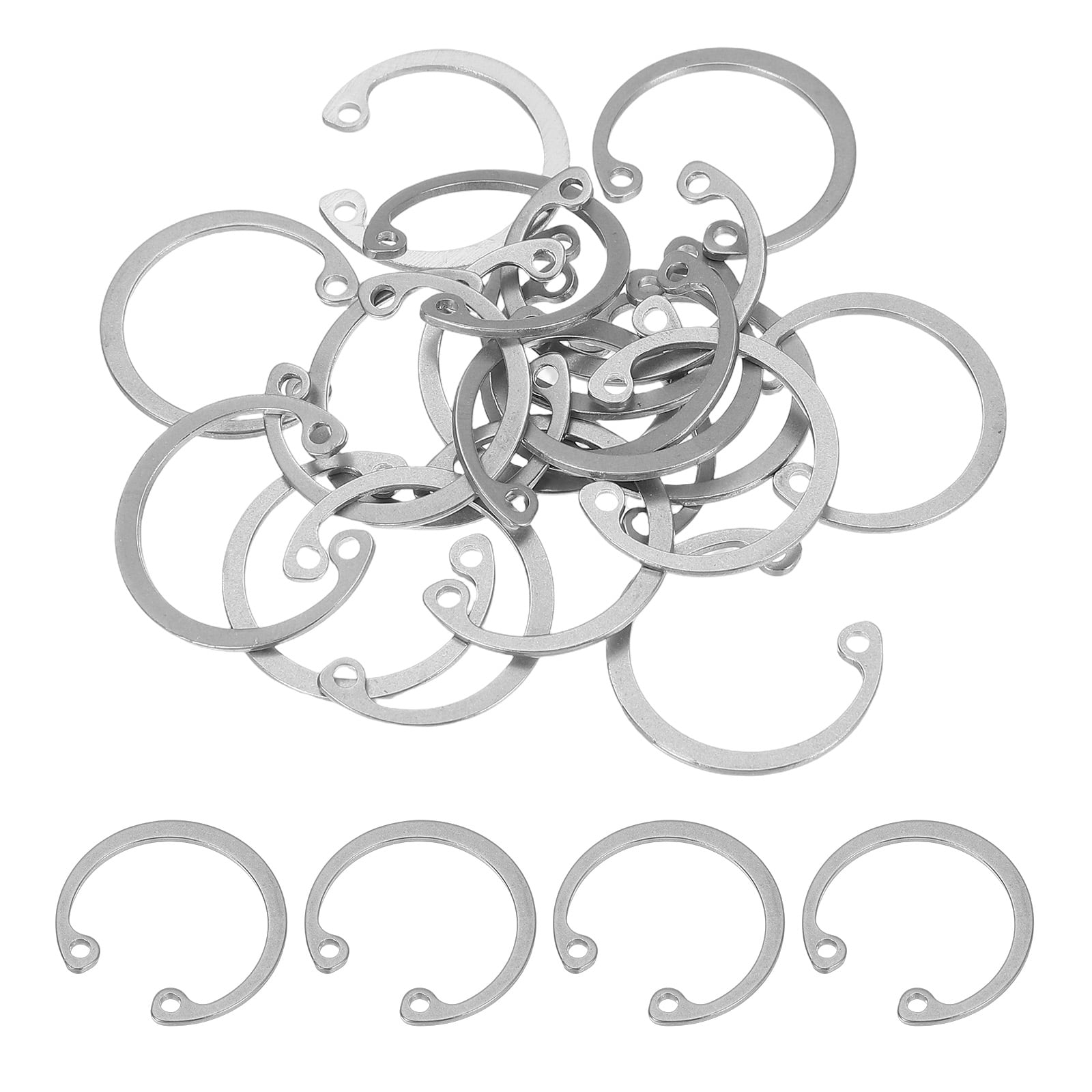 Uxcell Internal Retaining Rings, E-Clip Snap Ring Stainless Steel ...