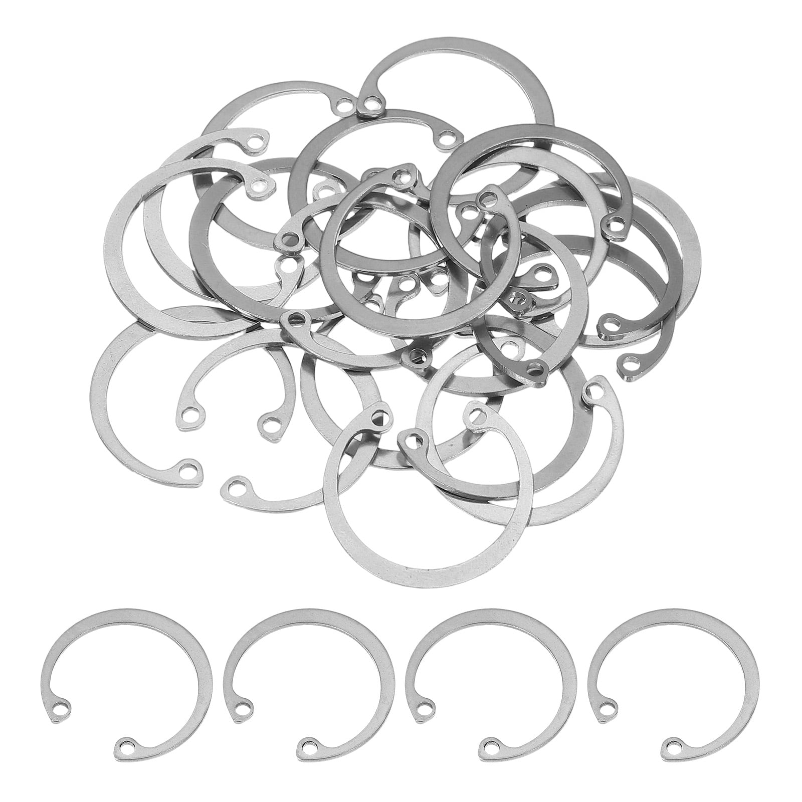 Uxcell Internal Retaining Rings, E-Clip Snap Ring Stainless Steel ...