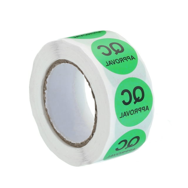 Uxcell Inventory QC Approval Stickers Labels 25mm/1" Green for ...