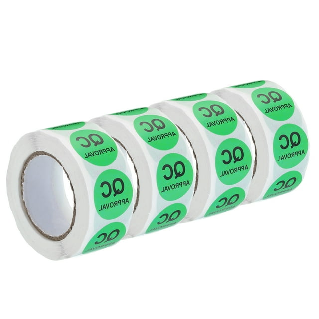 Uxcell Inventory QC Approval Stickers Labels 25mm/1" Green for ...