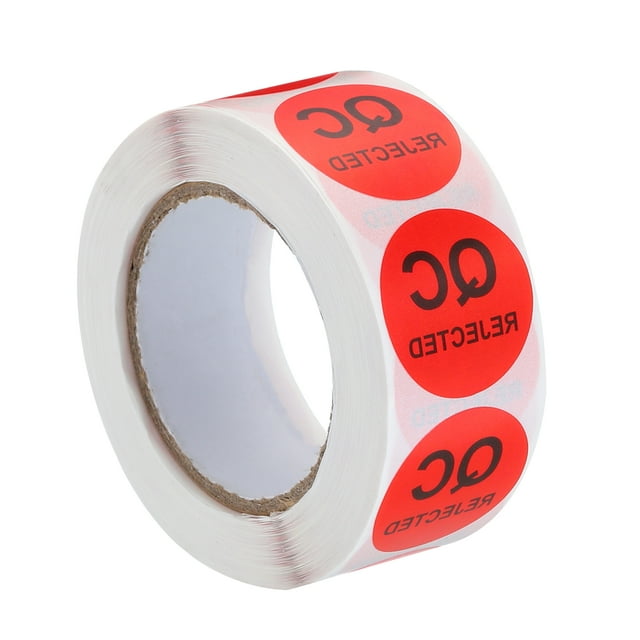 Uxcell Inventory QC Rejected Stickers Labels 25mm/1" Red for Inventory ...