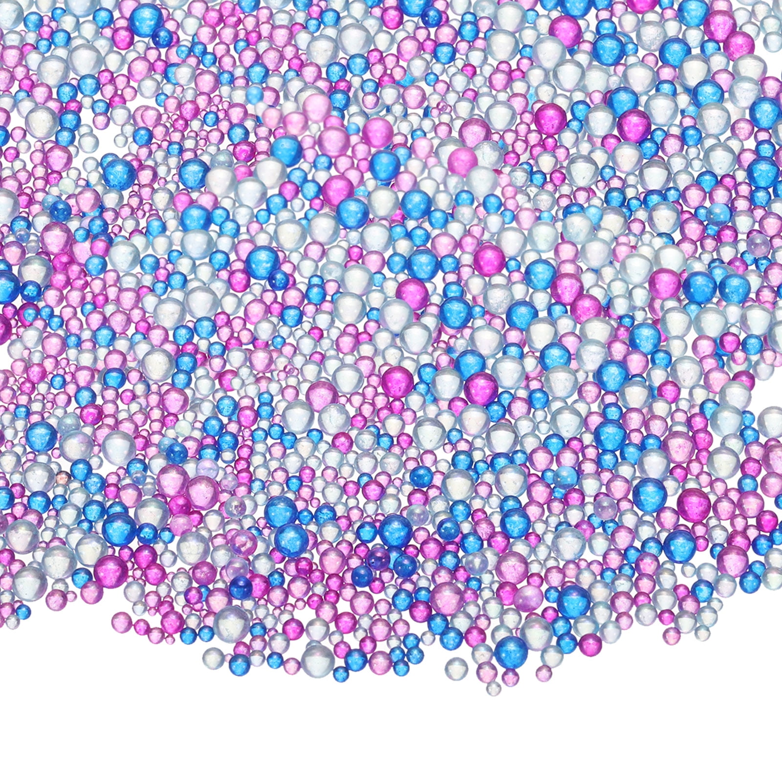 Uxcell Iridescent Glass Tiny Bubble Beads, 0.4-3mm 10g No Hole Micro ...