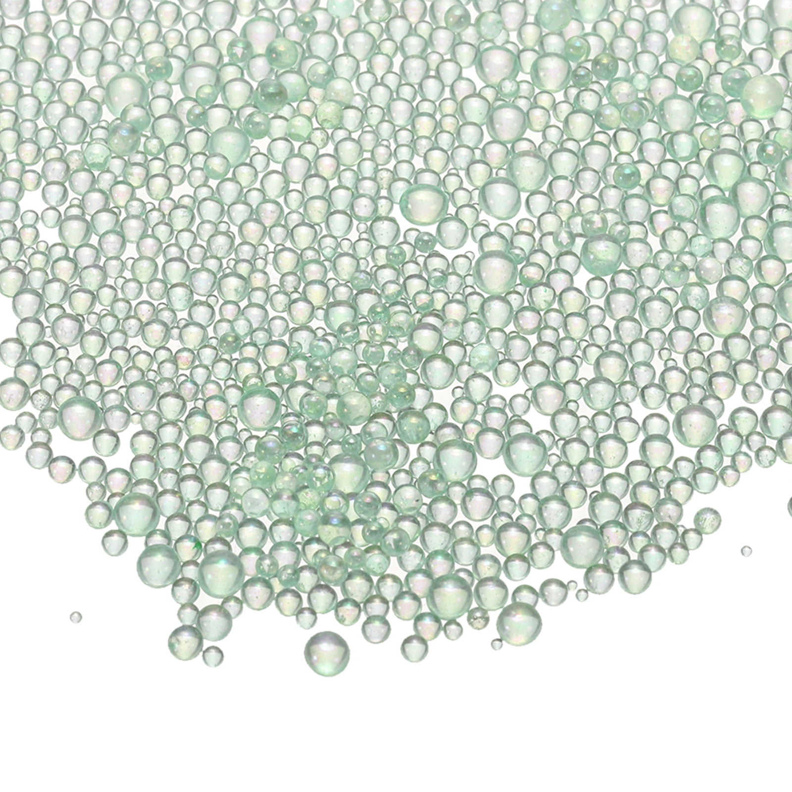 Uxcell Iridescent Glass Tiny Bubble Beads, 0.4-3mm 10g No Hole Micro ...