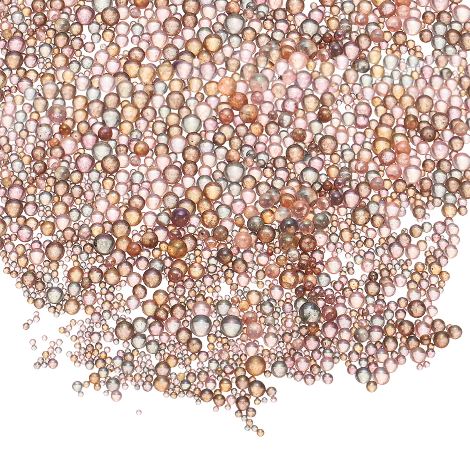 Uxcell Iridescent Glass Tiny Bubble Beads, 0.4-3mm 20g No Hole Micro ...