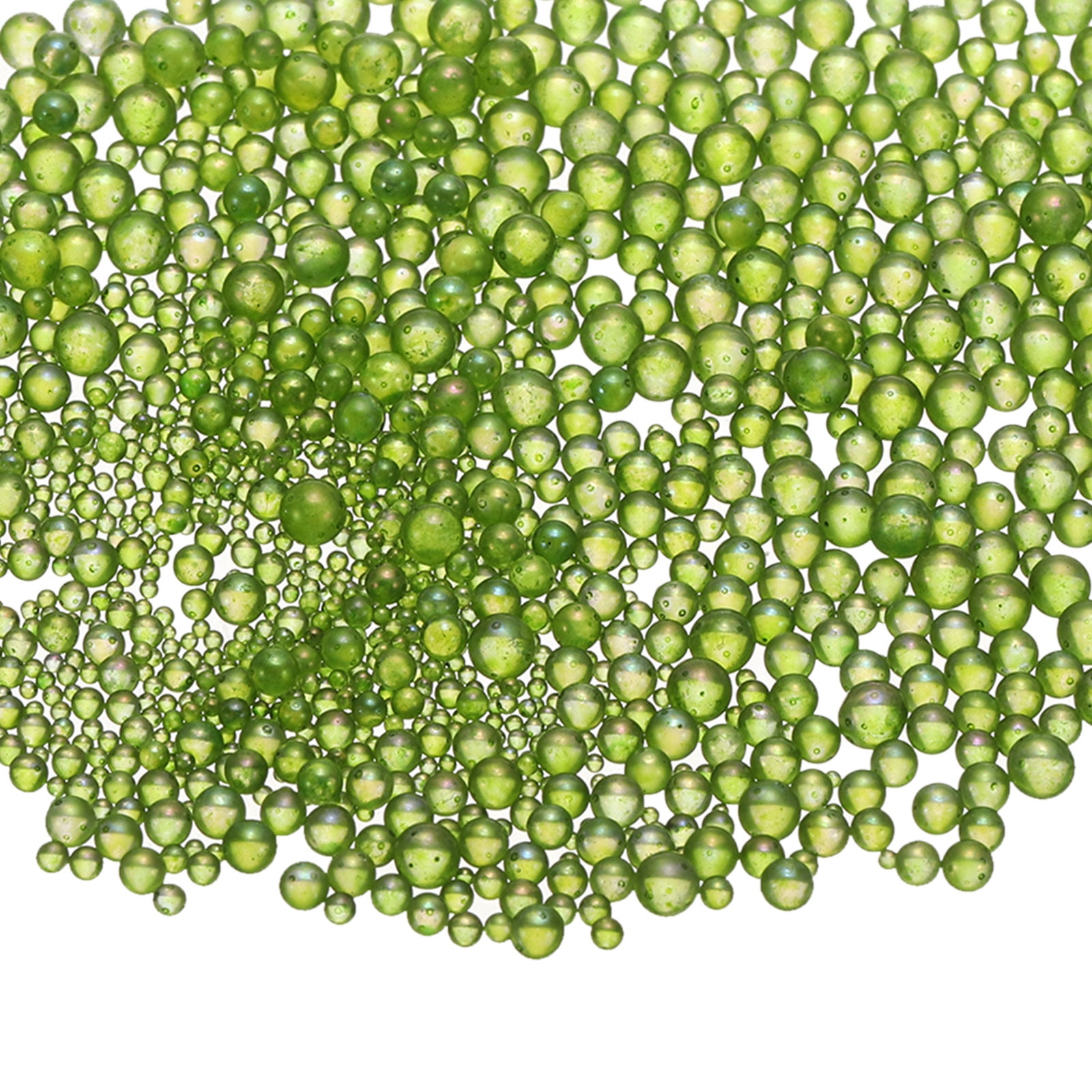 Uxcell Iridescent Glass Tiny Bubble Beads, 0.4-3mm 20g No Hole Micro ...