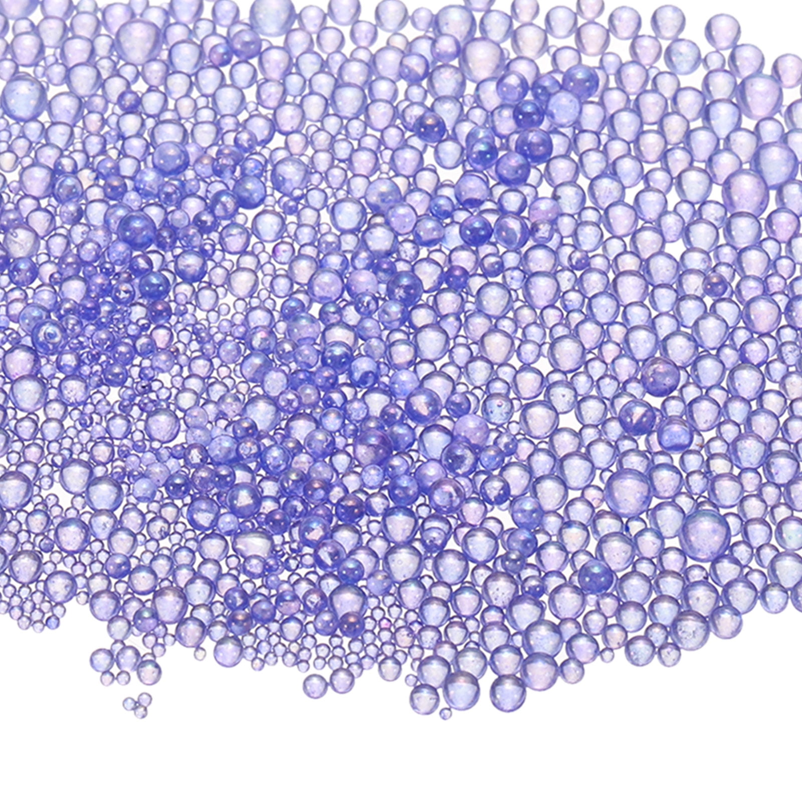Uxcell Iridescent Glass Tiny Bubble Beads, 0.4-3mm 20g No Hole Micro ...