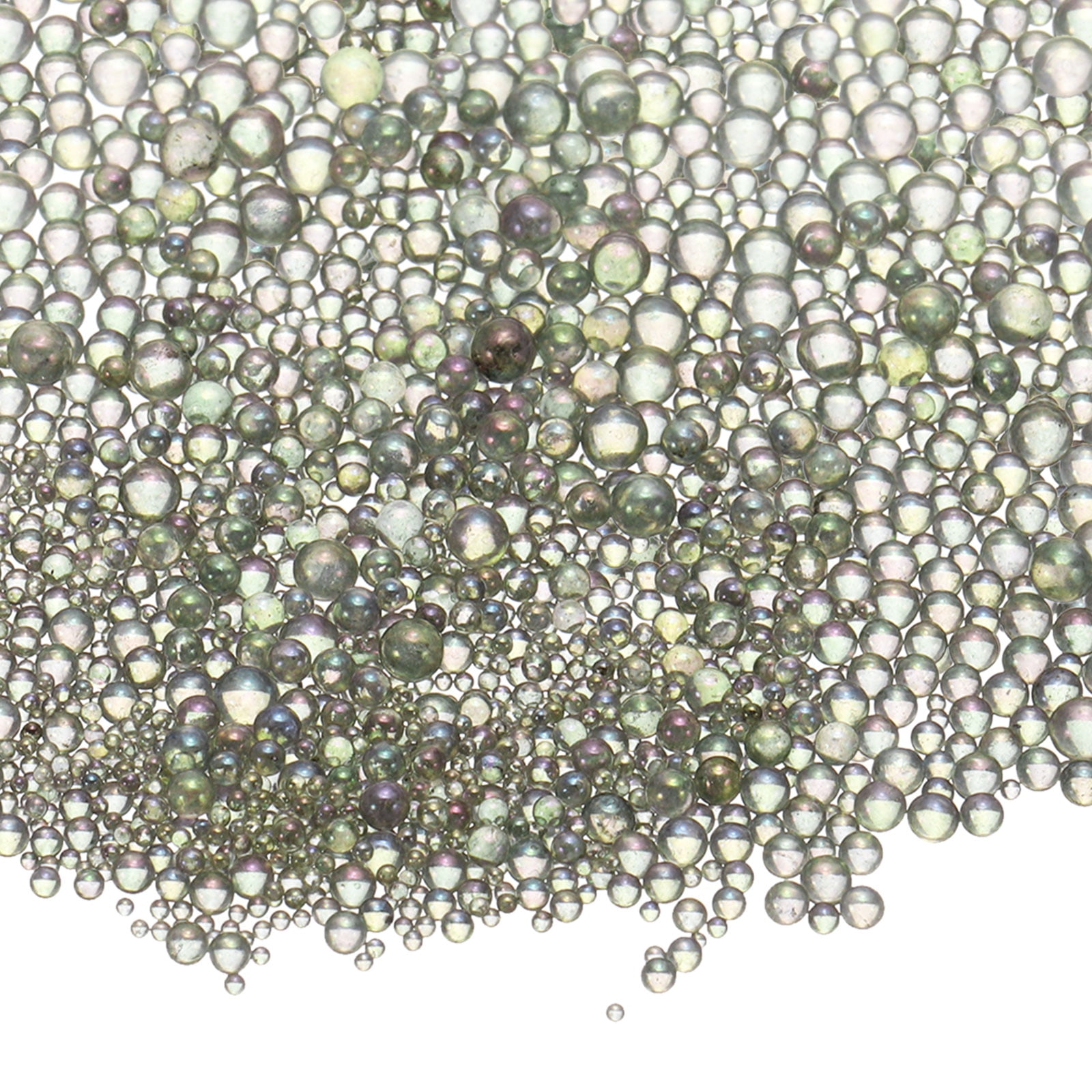 Uxcell Iridescent Glass Tiny Bubble Beads, 0.4-3mm 20g No Hole Micro ...