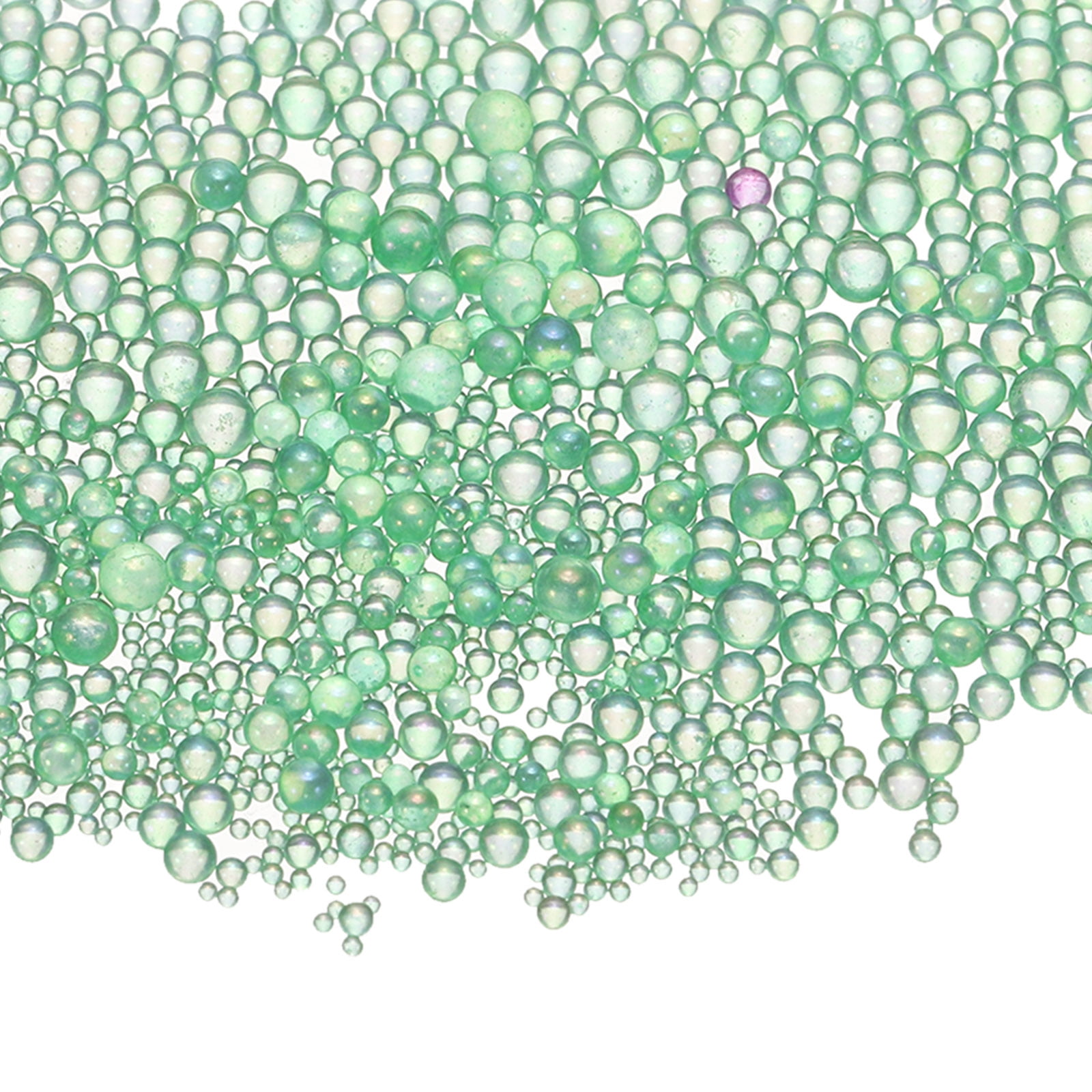 Uxcell Iridescent Glass Tiny Bubble Beads, 0.4-3mm 20g No Hole Micro ...