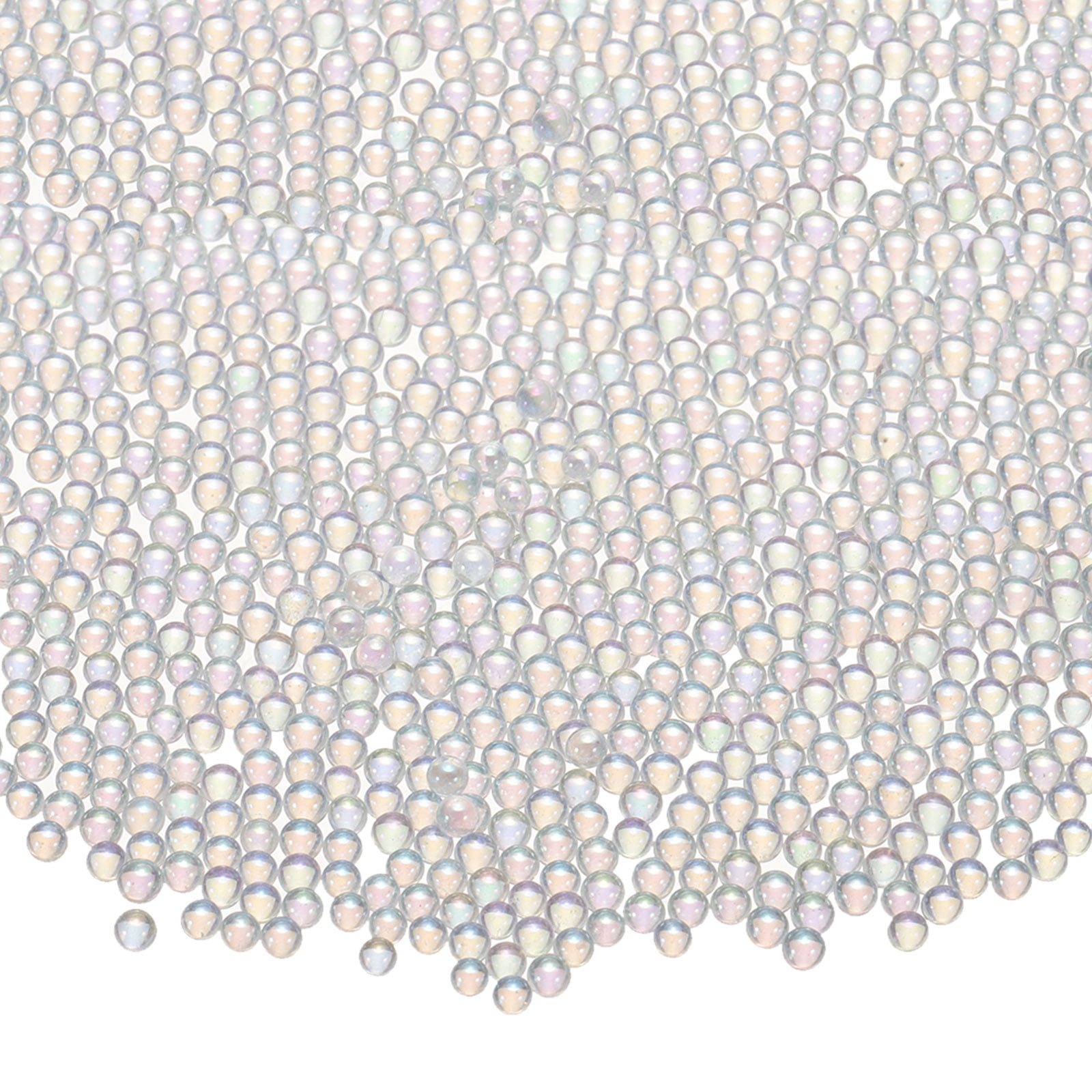 Uxcell Iridescent Glass Tiny Bubble Beads, 2.0-2.5mm 20g No Hole Micro ...