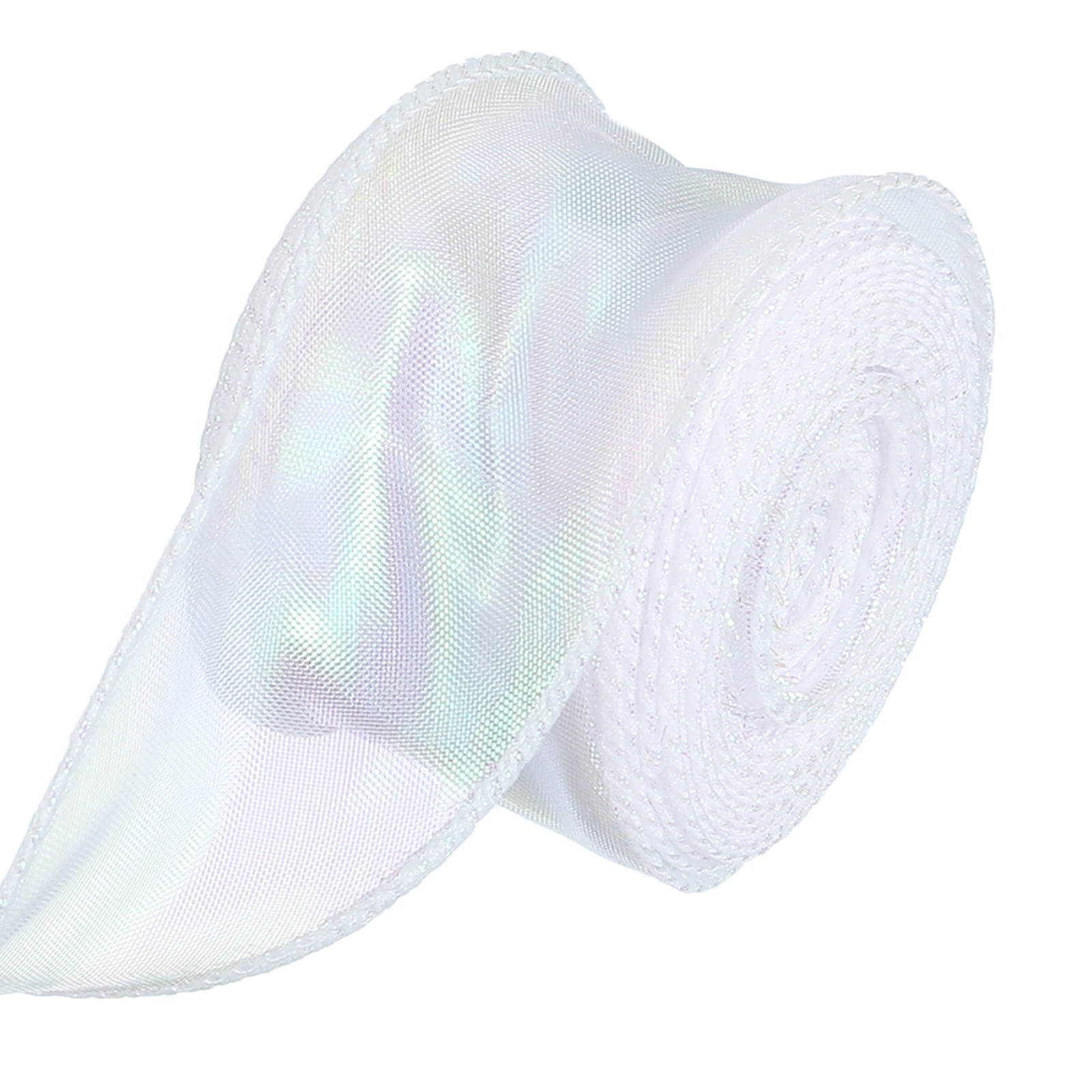 Uxcell Iridescent Organza Ribbon, Laser Sheer Organza Wired Ribbon for ...