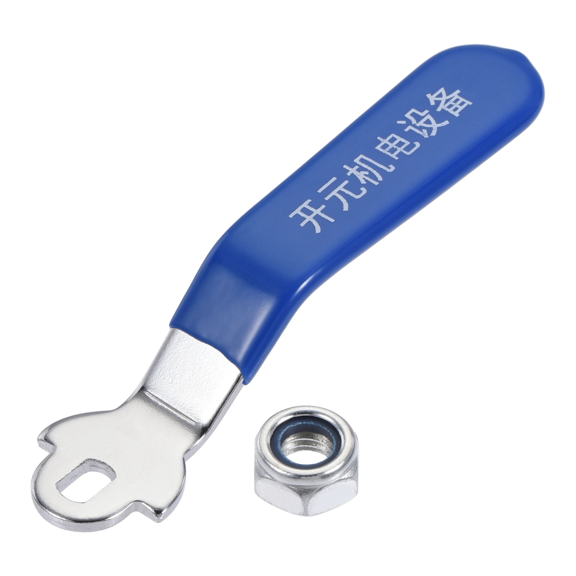 Uxcell Iron Chrome Plated Replacement 180 Degree Lever Handle for Ball ...