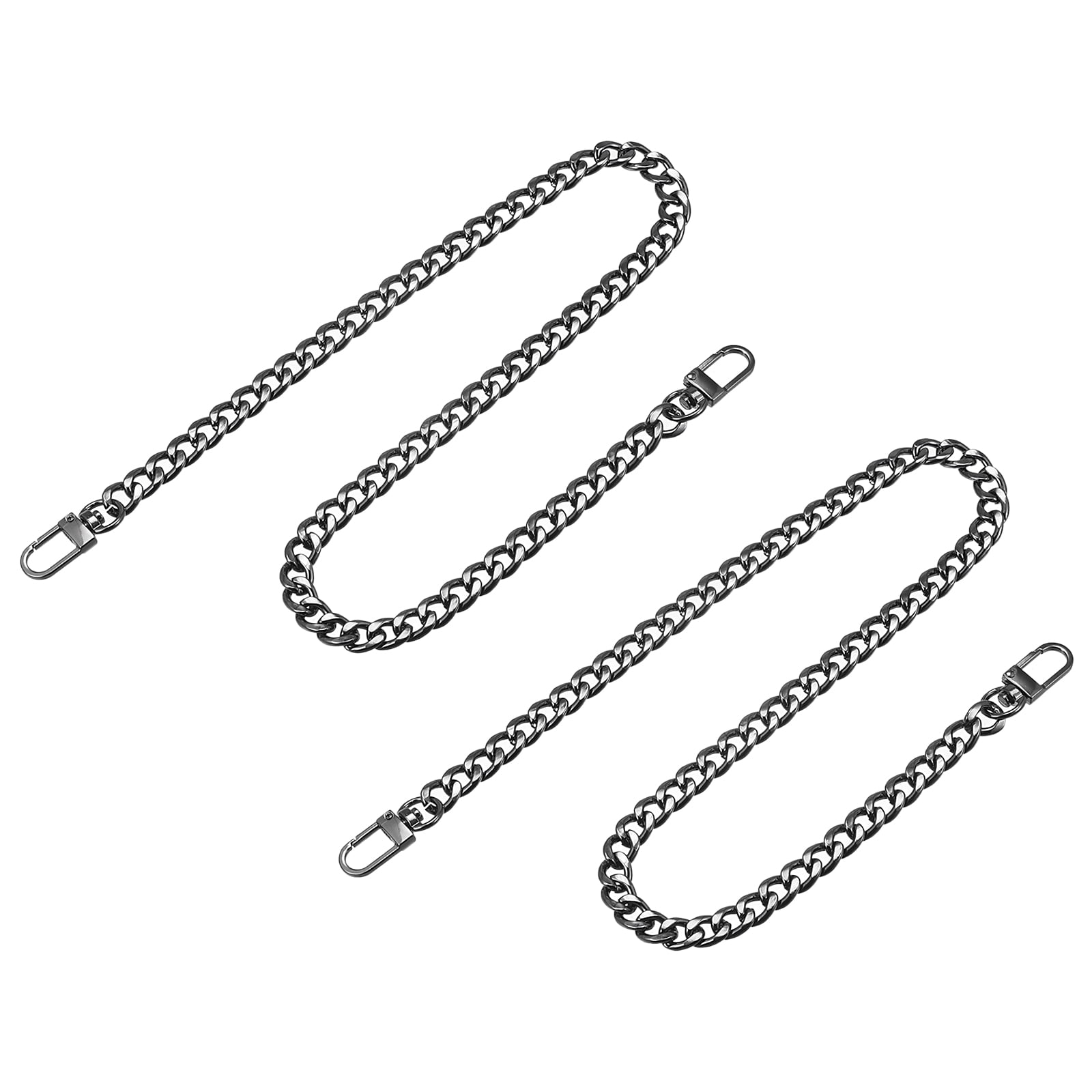 Uxcell Iron Flat Chain Strap, 24" 2Pack Handbag Chains Purse Straps DIY ...