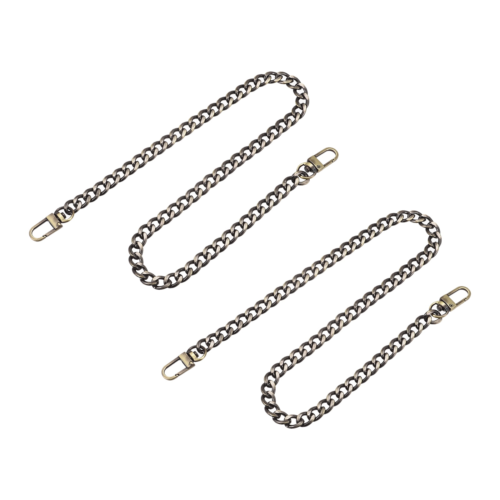 Uxcell Iron Flat Chain Strap, 24" 2Pack Handbag Chains Purse Straps DIY ...