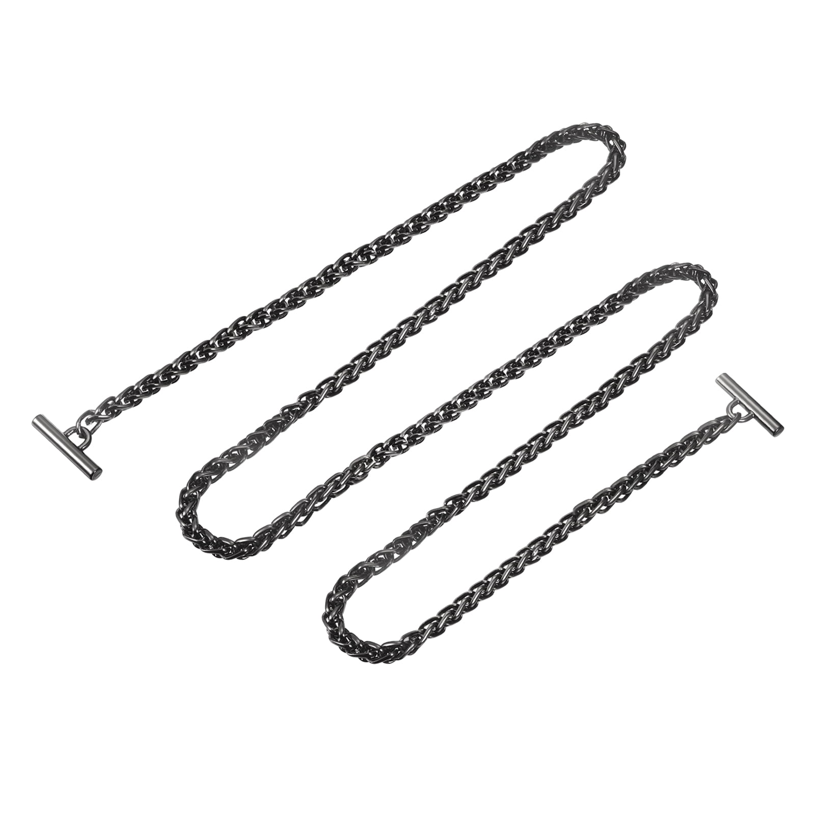Uxcell Iron Flat Chain Strap, 55" Handbag Purse Chain Strap DIY Bag ...