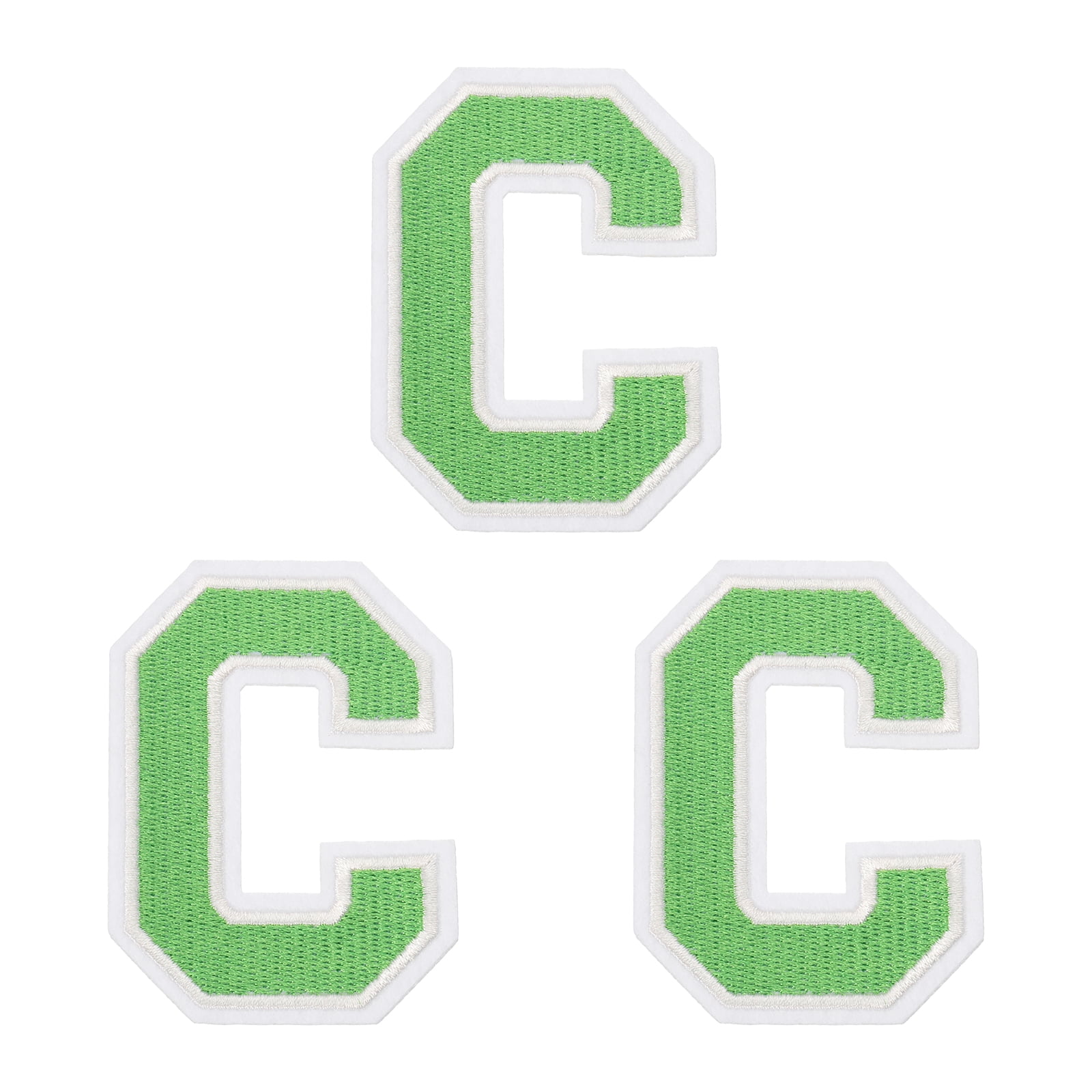 Uxcell Iron on Letter Patches, 3 Pcs 3.1"/7.8cm Alphabet C Iron on ...