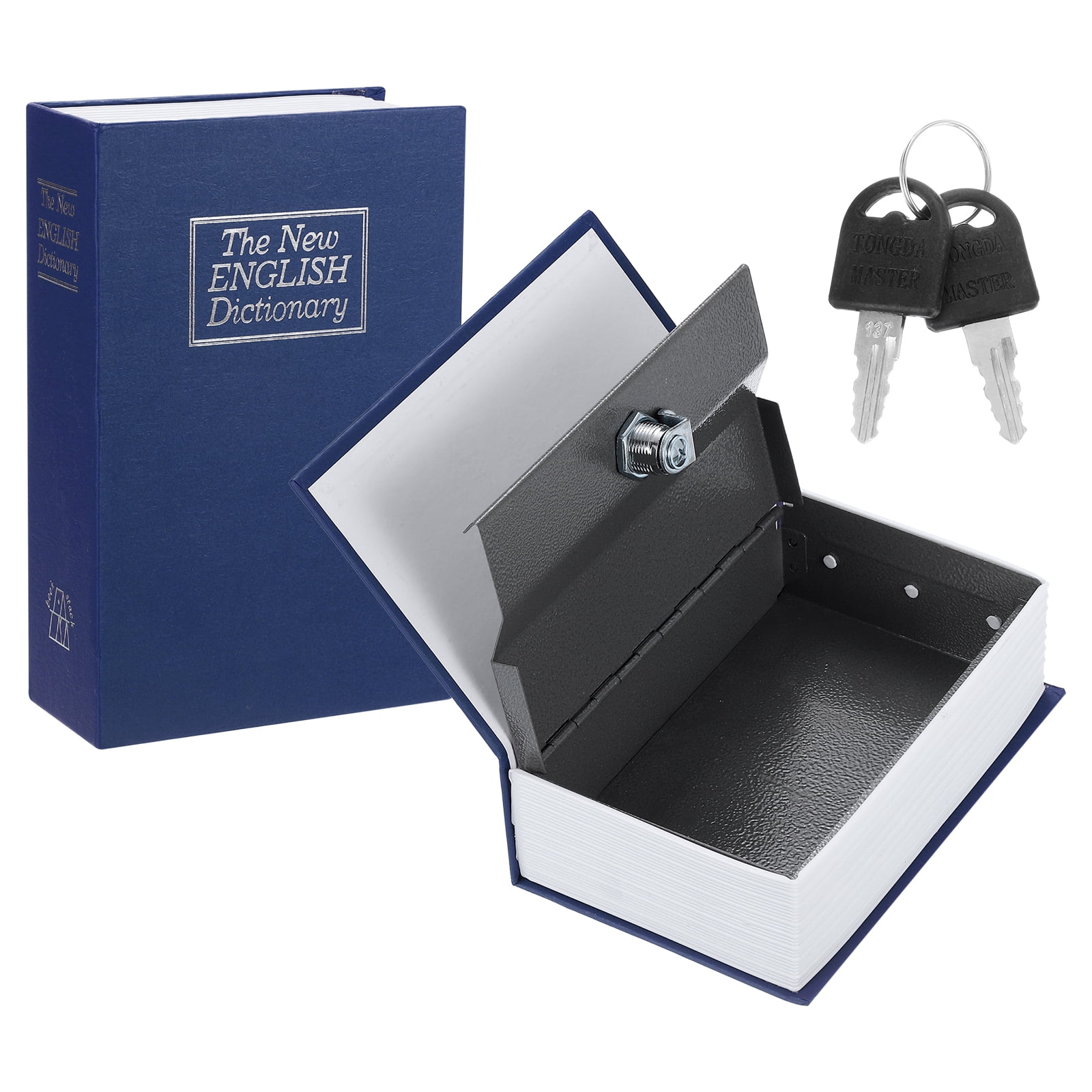 Uxcell Iron Plastic Paper Diversion Book Safe Hidden Storage Box with ...