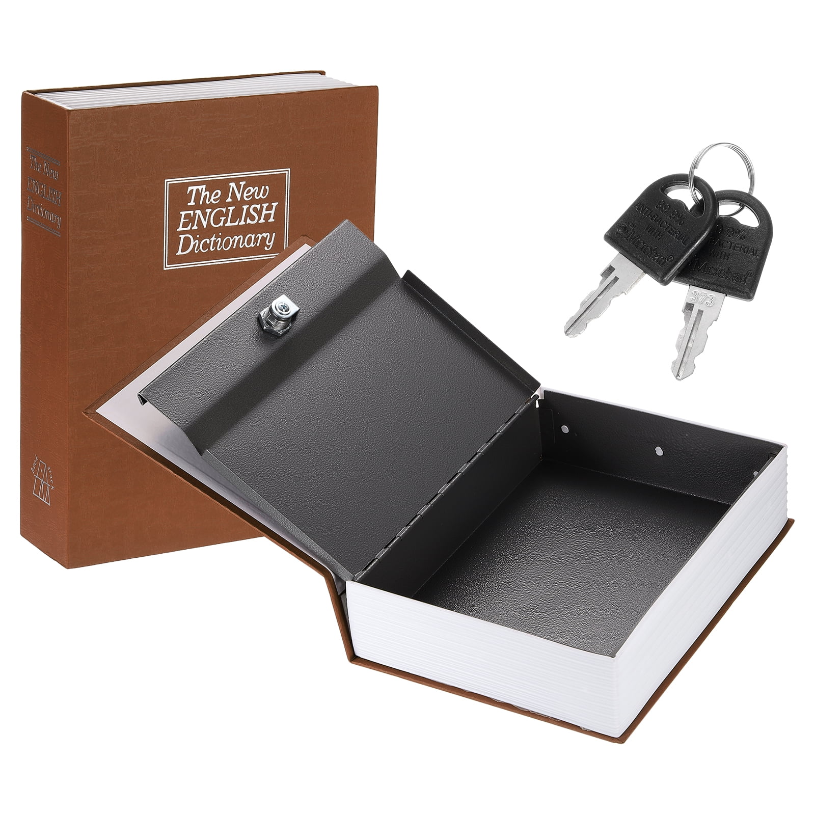 Uxcell Iron Plastic Paper Diversion Book Safe Hidden Storage Box with ...