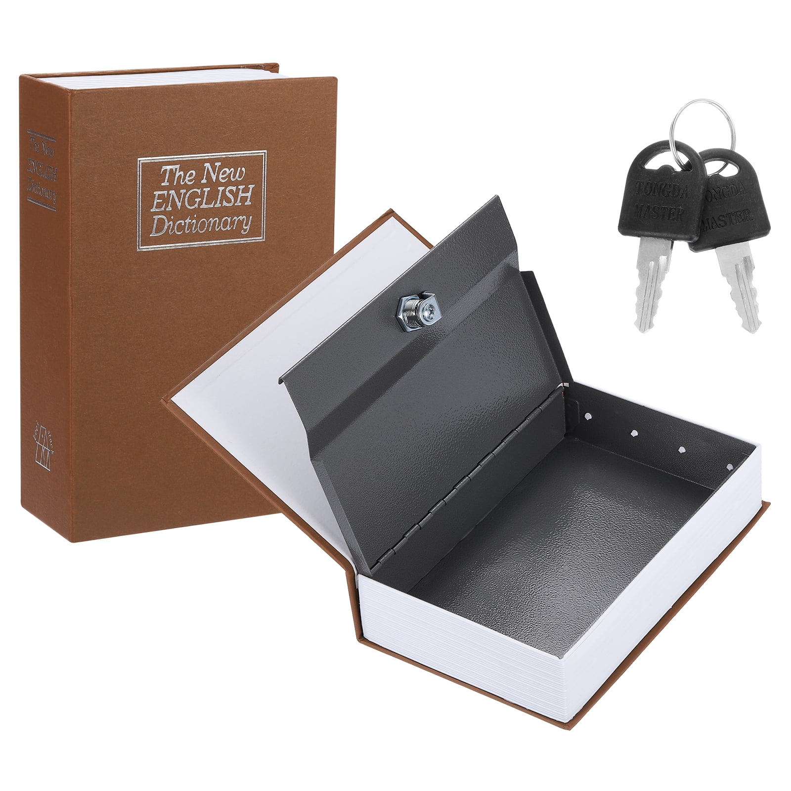 Uxcell Iron Plastic Paper Diversion Book Safe Hidden Storage Box with ...