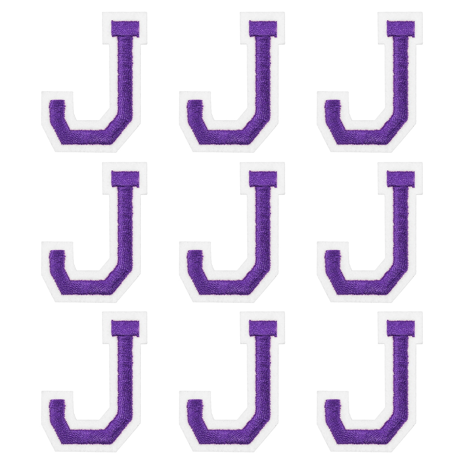 Uxcell Iron on Letter Patches 2" Alphabet J Iron on Embroidered Patch ...
