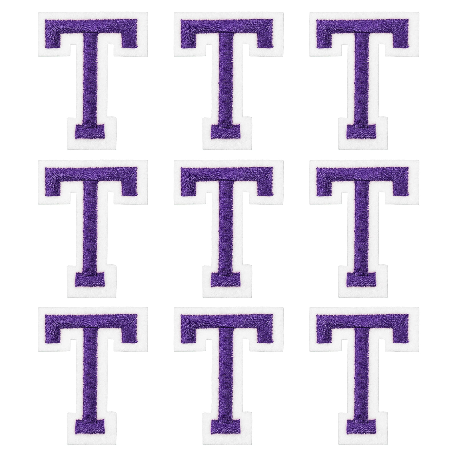 Uxcell Iron on Letter Patches 2" Alphabet T Iron on Embroidered Patch ...