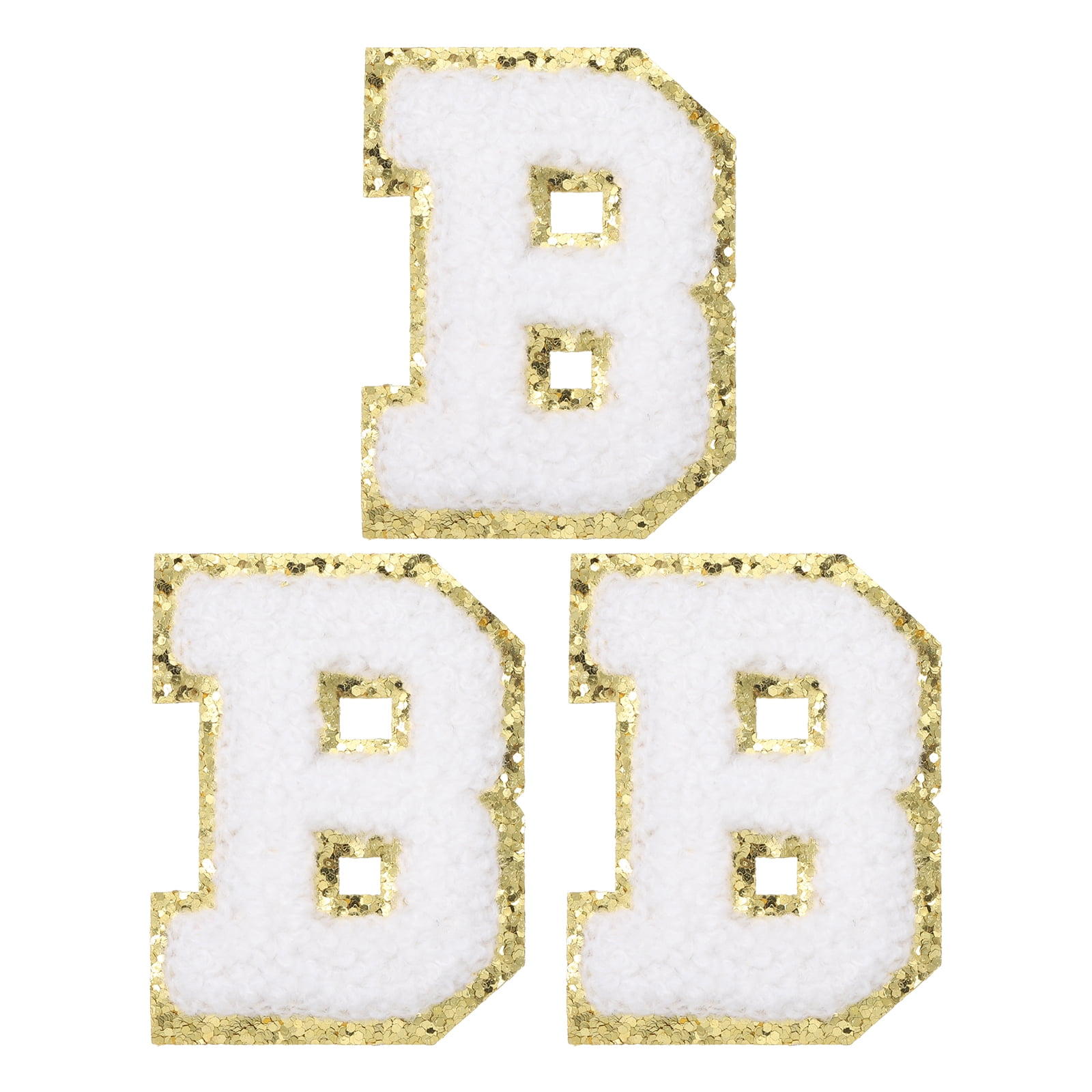 Uxcell Iron on Letter Patches Chenille Glitters Letter Patches for ...