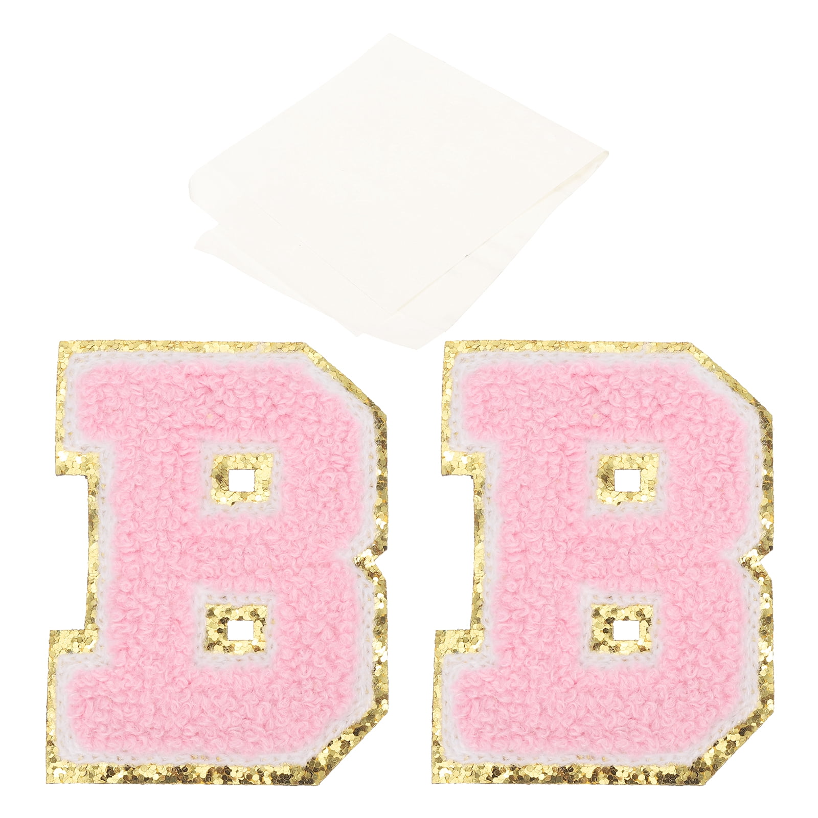 Uxcell Iron on Letter Patches Chenille Glitters Letter Patches with ...