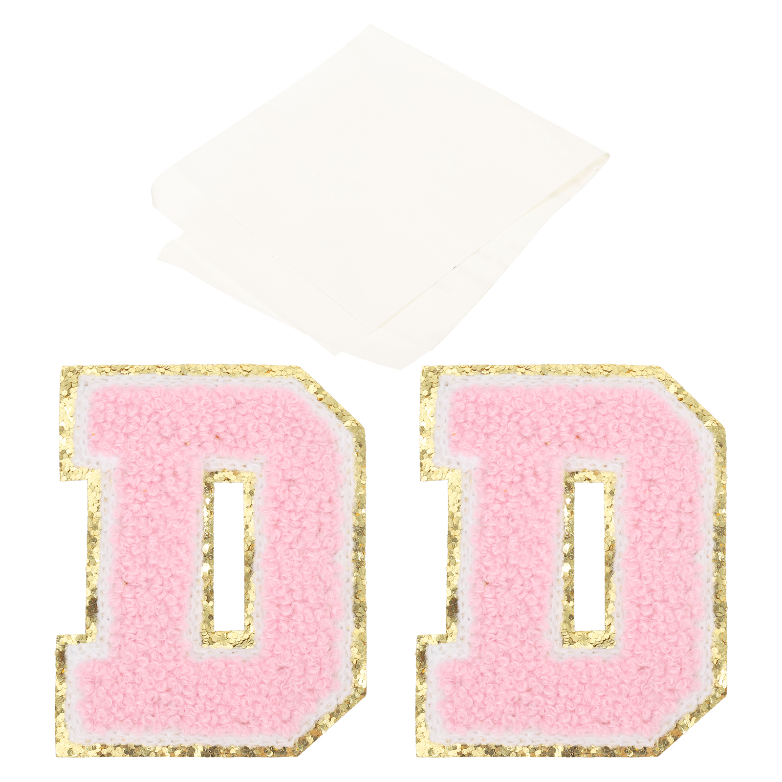 Uxcell Iron on Letter Patches Chenille Glitters Letter Patches with ...